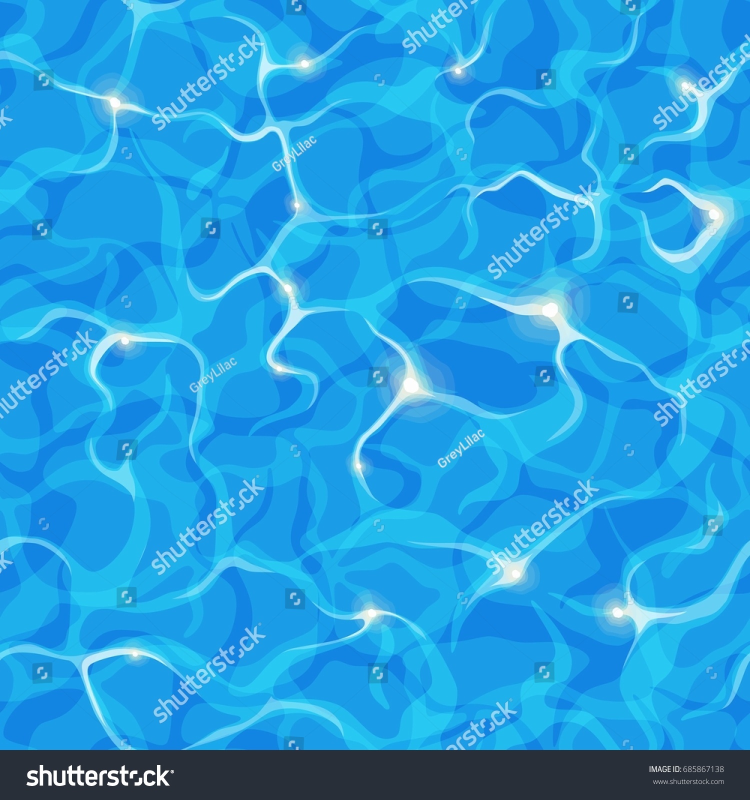 Seamless Water Glare Stock Vector (Royalty Free) 685867138