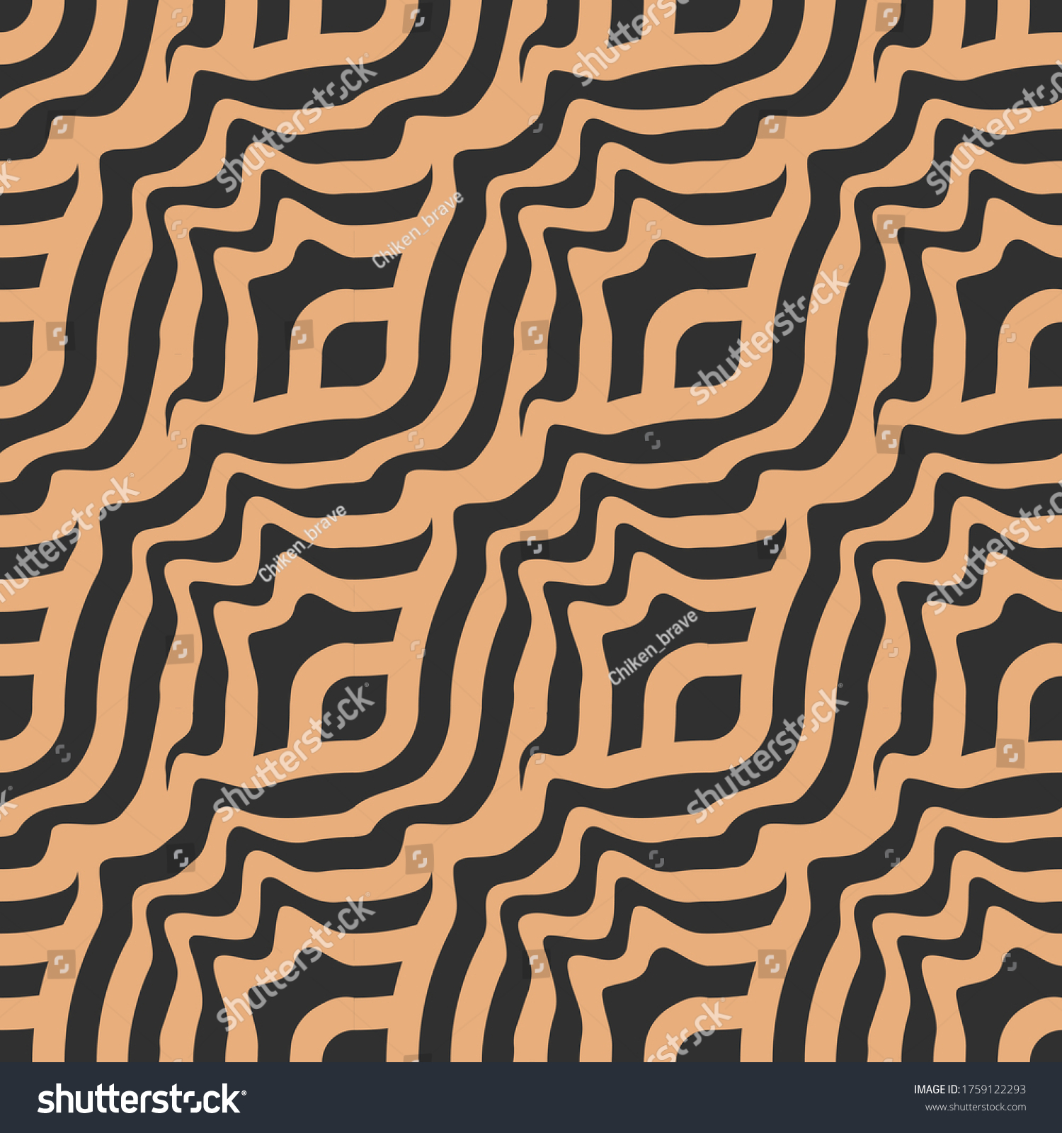 Seamless Wave Vector Plexus Textile Pattern Stock Vector (Royalty Free ...