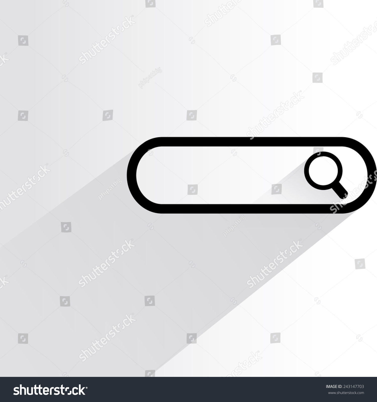 Search Bar On White Background Flat Stock Vector (Royalty Free) 243147703