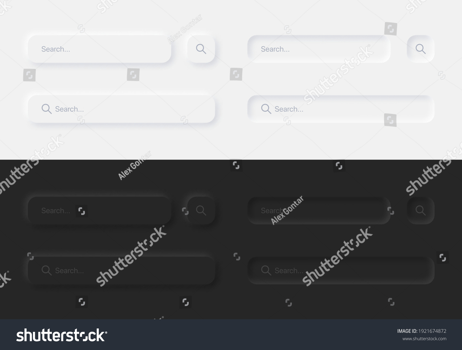 Search Bars Different Variations Ui Ux Stock Vector (Royalty Free ...