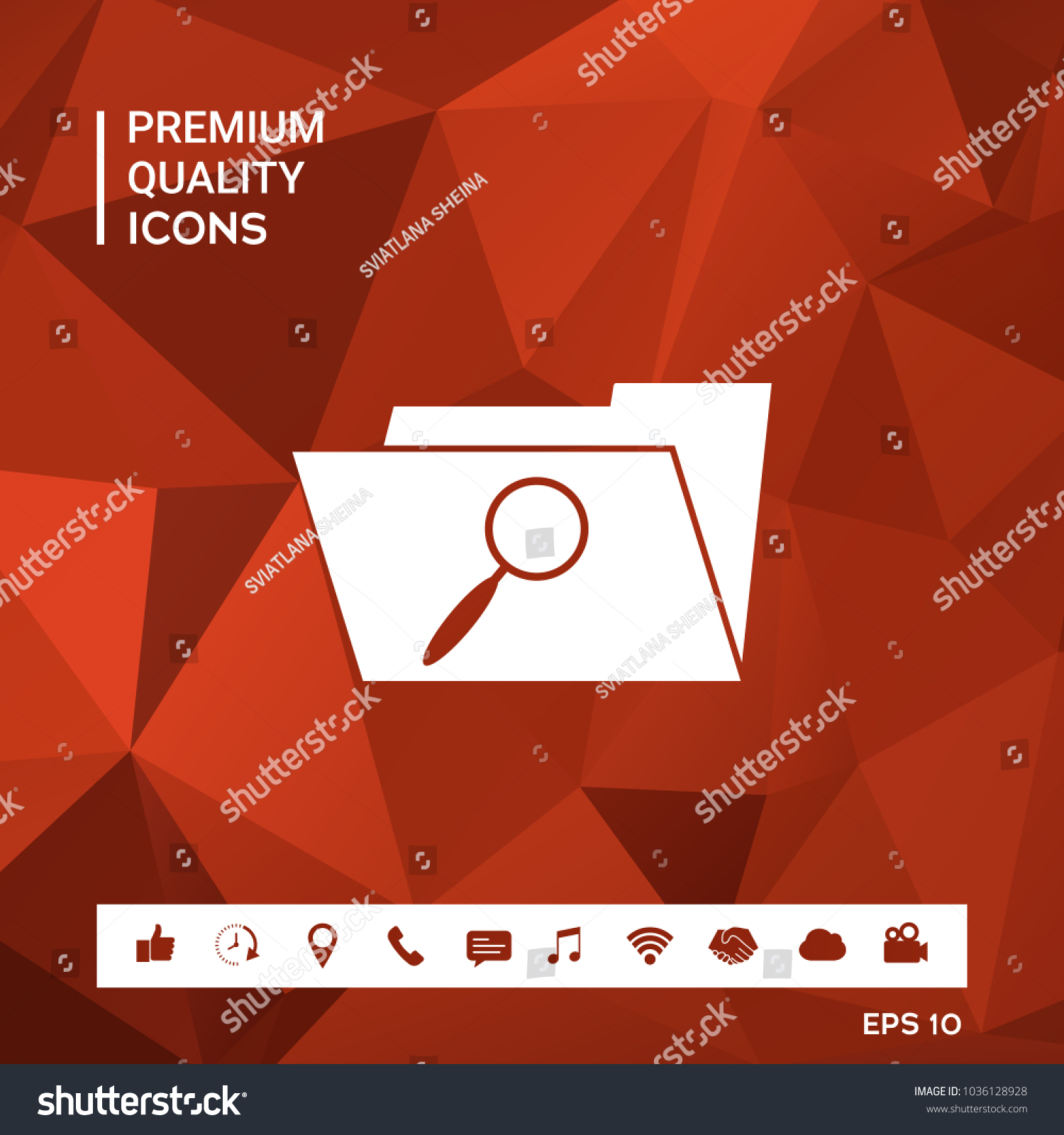 Search Folder Icon Stock Vector (Royalty Free) 1036128928 | Shutterstock