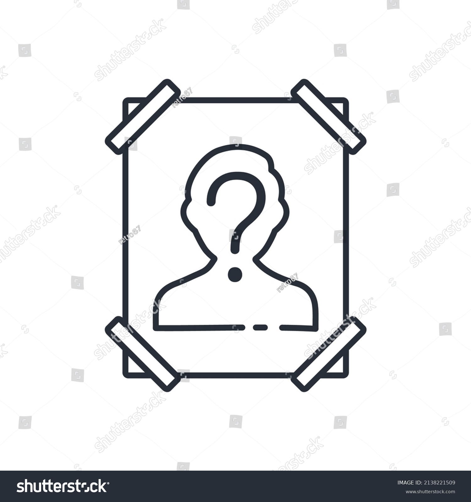 Search Missing Separated People Vector Linear Stock Vector (Royalty ...