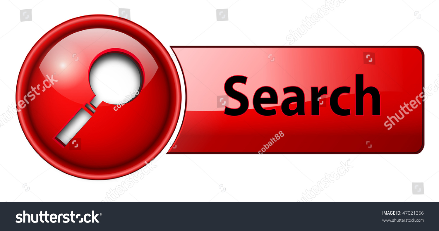 Search Icon Button, Red Glossy. Stock Vector Illustration 47021356 ...