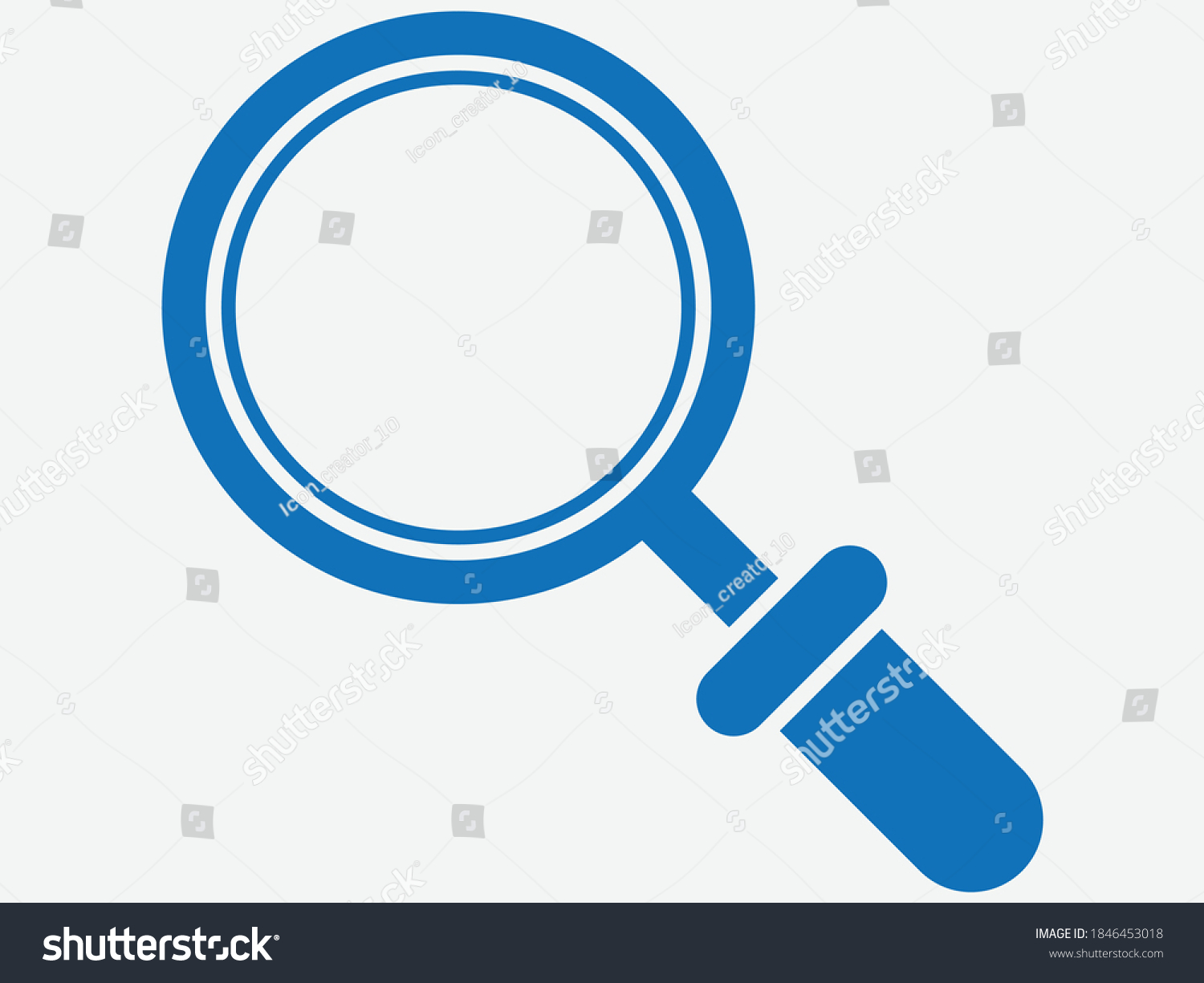 Search Icon Magnifying Icon Vector Blue Stock Vector (Royalty Free ...