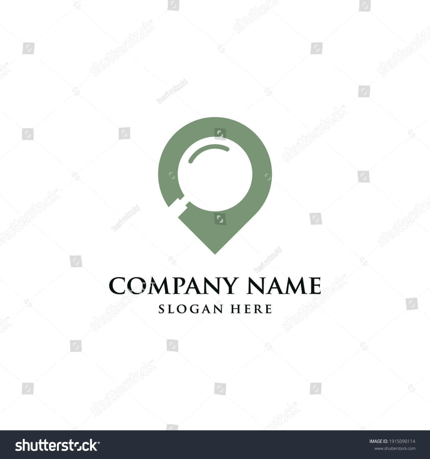 Search Pointer Location Logo Design Inspiration Stock Vector (Royalty ...