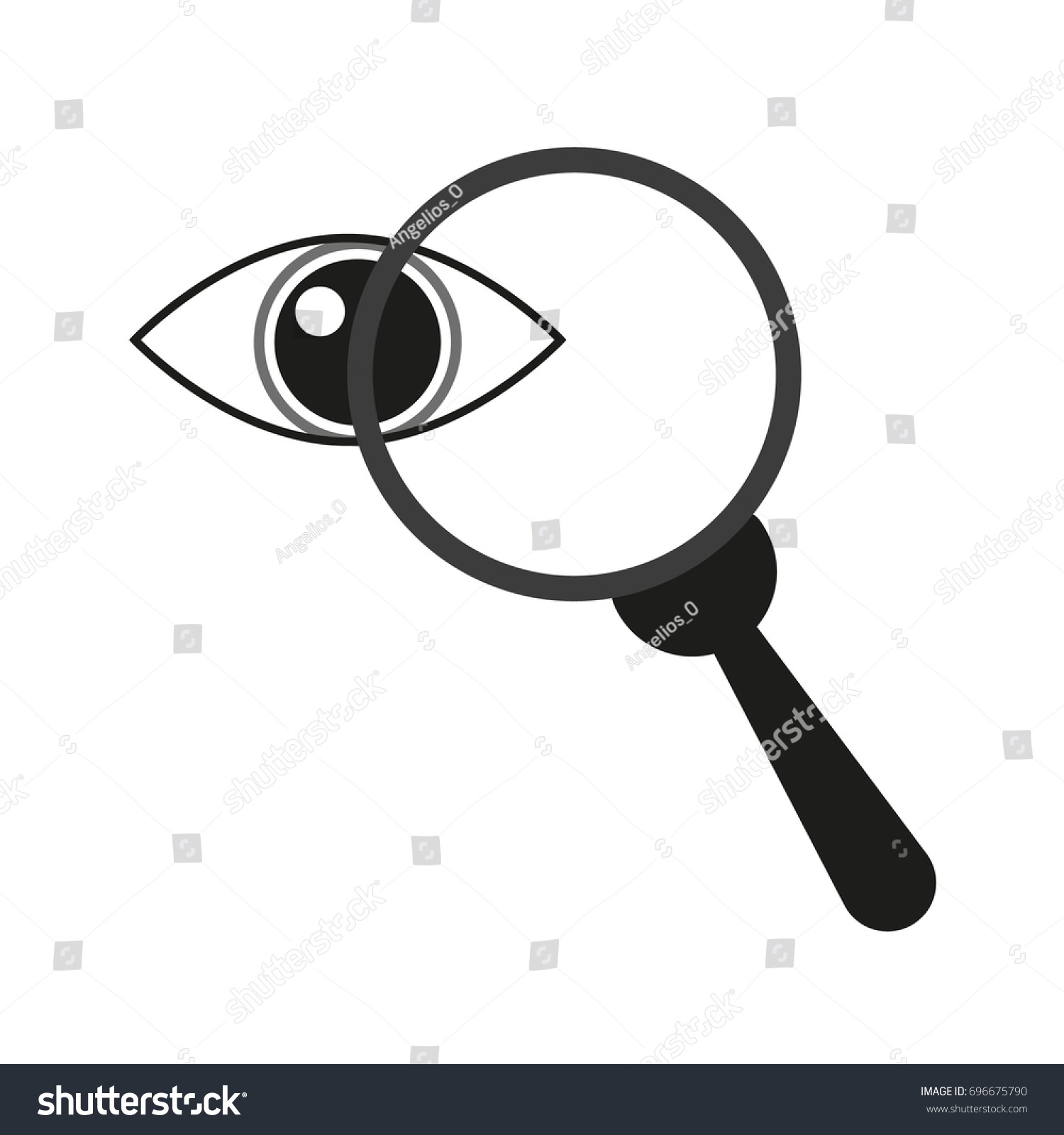 Searching Eye Vector Illustration Stock Vector (Royalty Free) 696675790 ...