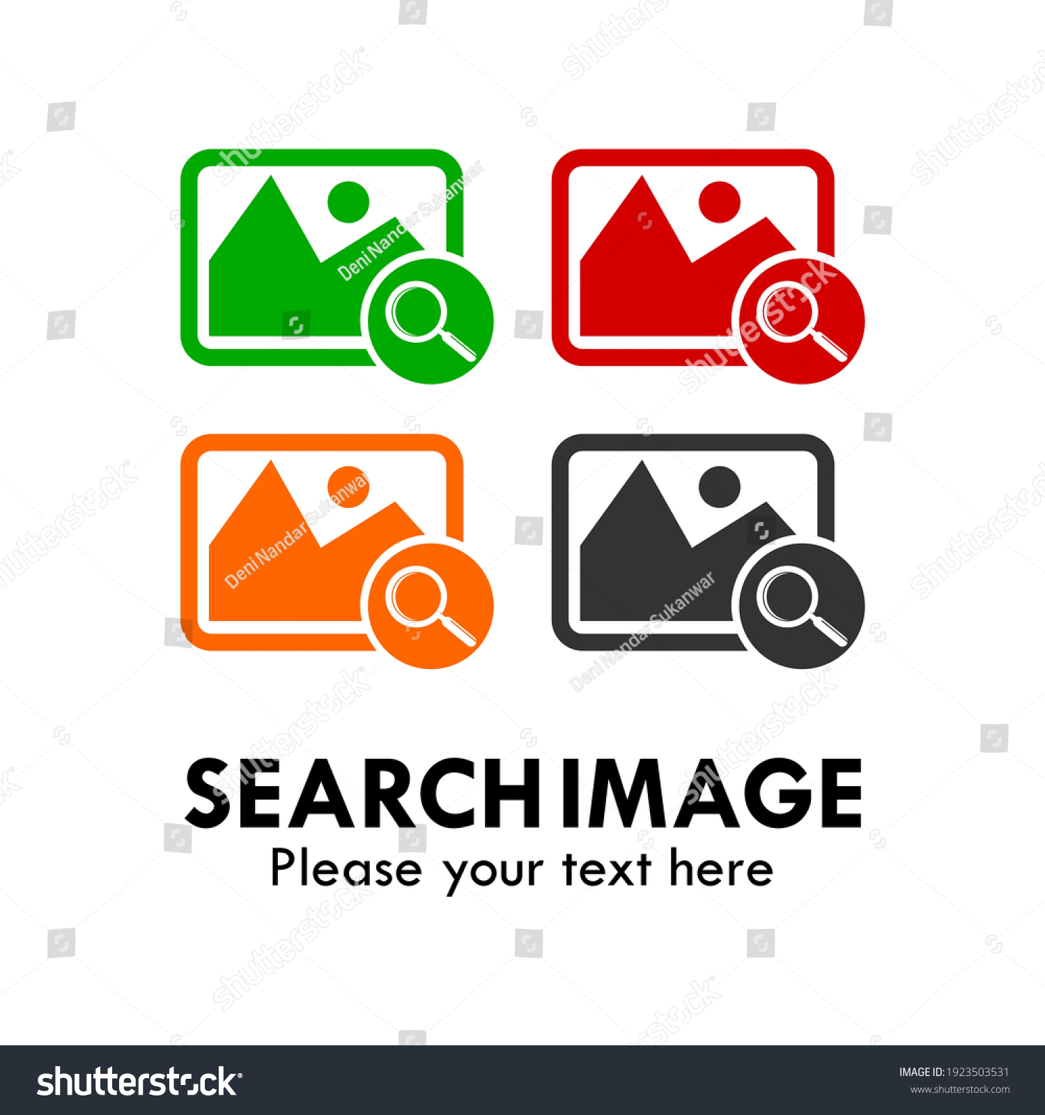 Searching Image Logo Template Illustration Stock Vector (Royalty Free ...
