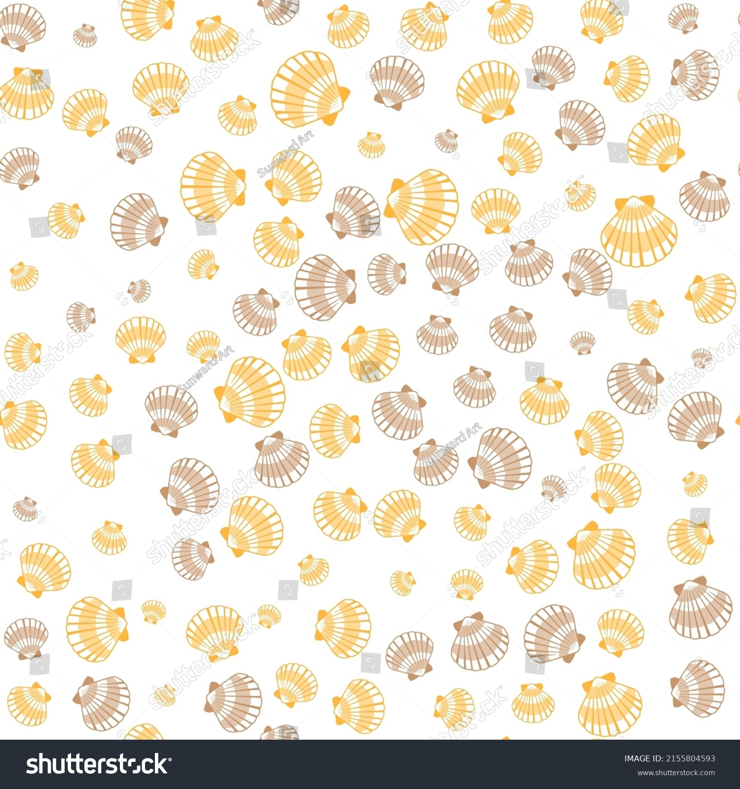 Seashell Pattern Marine Conch Repeating Vector Stock Vector (Royalty ...