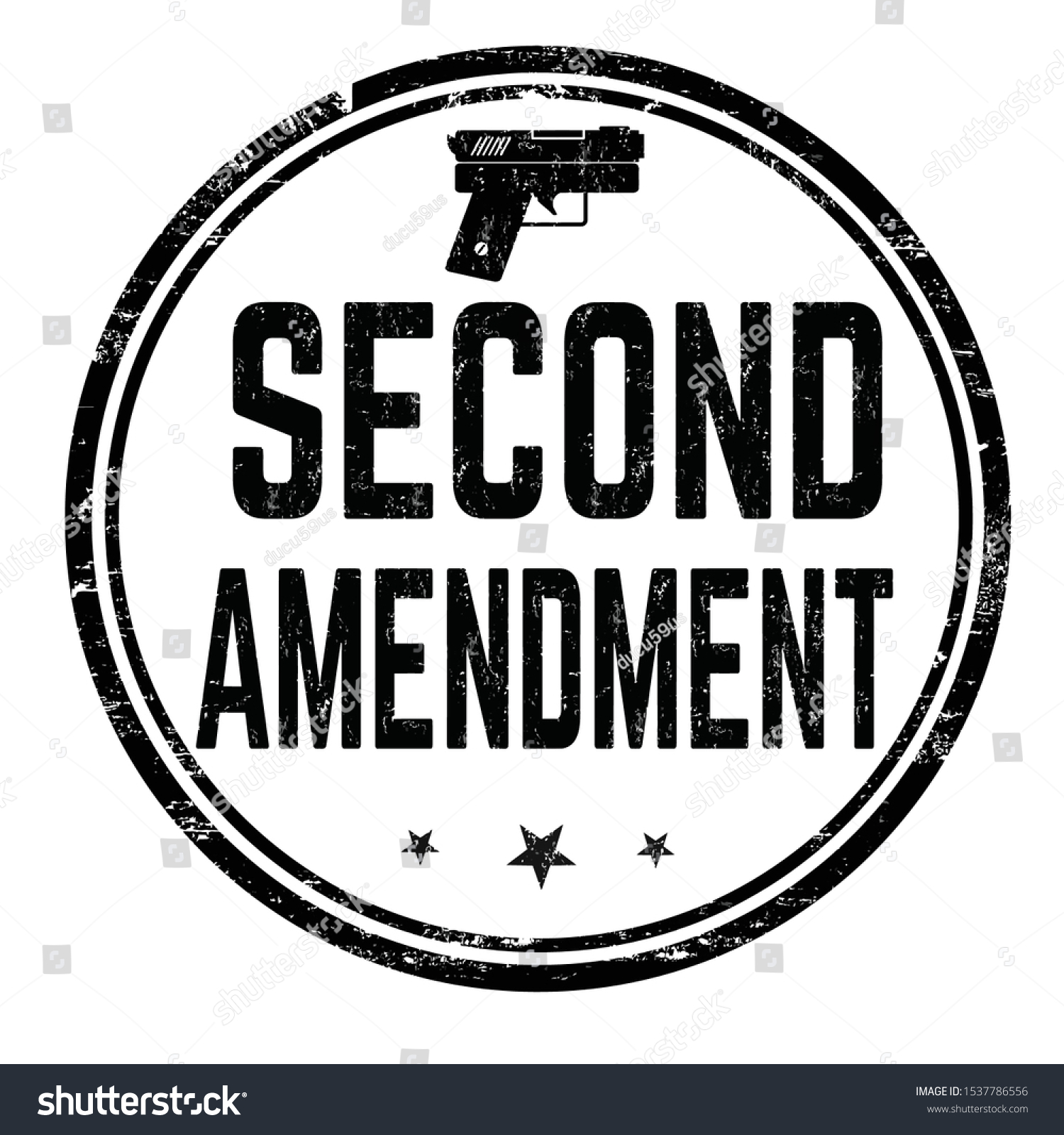 Second Amendment Sign Stamp On White Stock Vector (Royalty Free) 1537786556