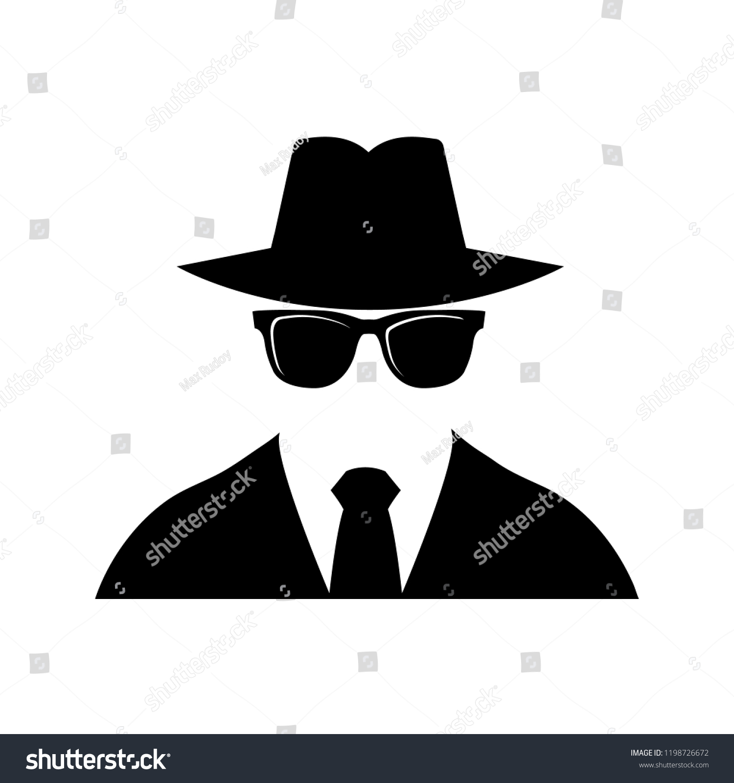 Secret Agent Spy Icon Logo On Stock Vector (Royalty Free) 1198726672 Secret Agent Spy Icon Logo On Stock Vector (Royalty Free) 1198726672