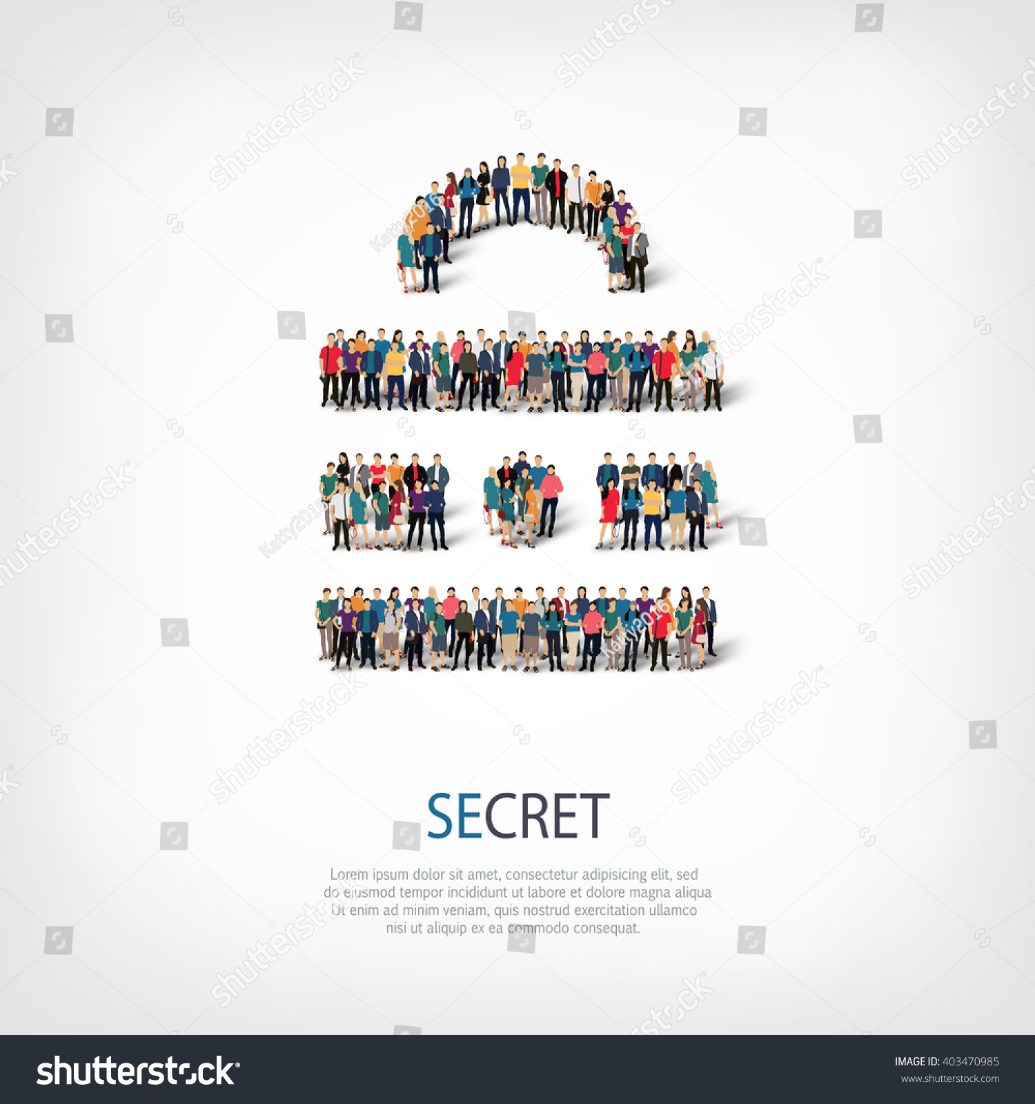 Secret People Crowd Stock Vector (Royalty Free) 403470985