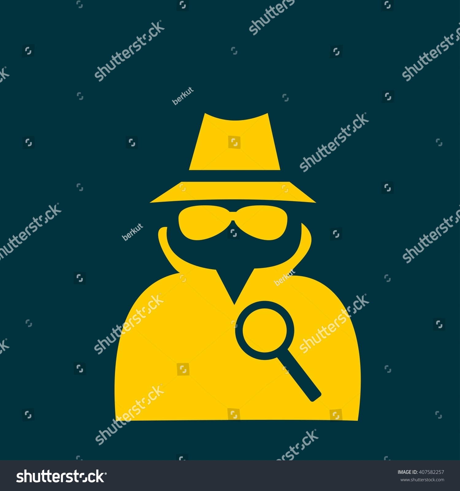 Secret Service Agent Icon Stock Vector (Royalty Free) 407582257 ...