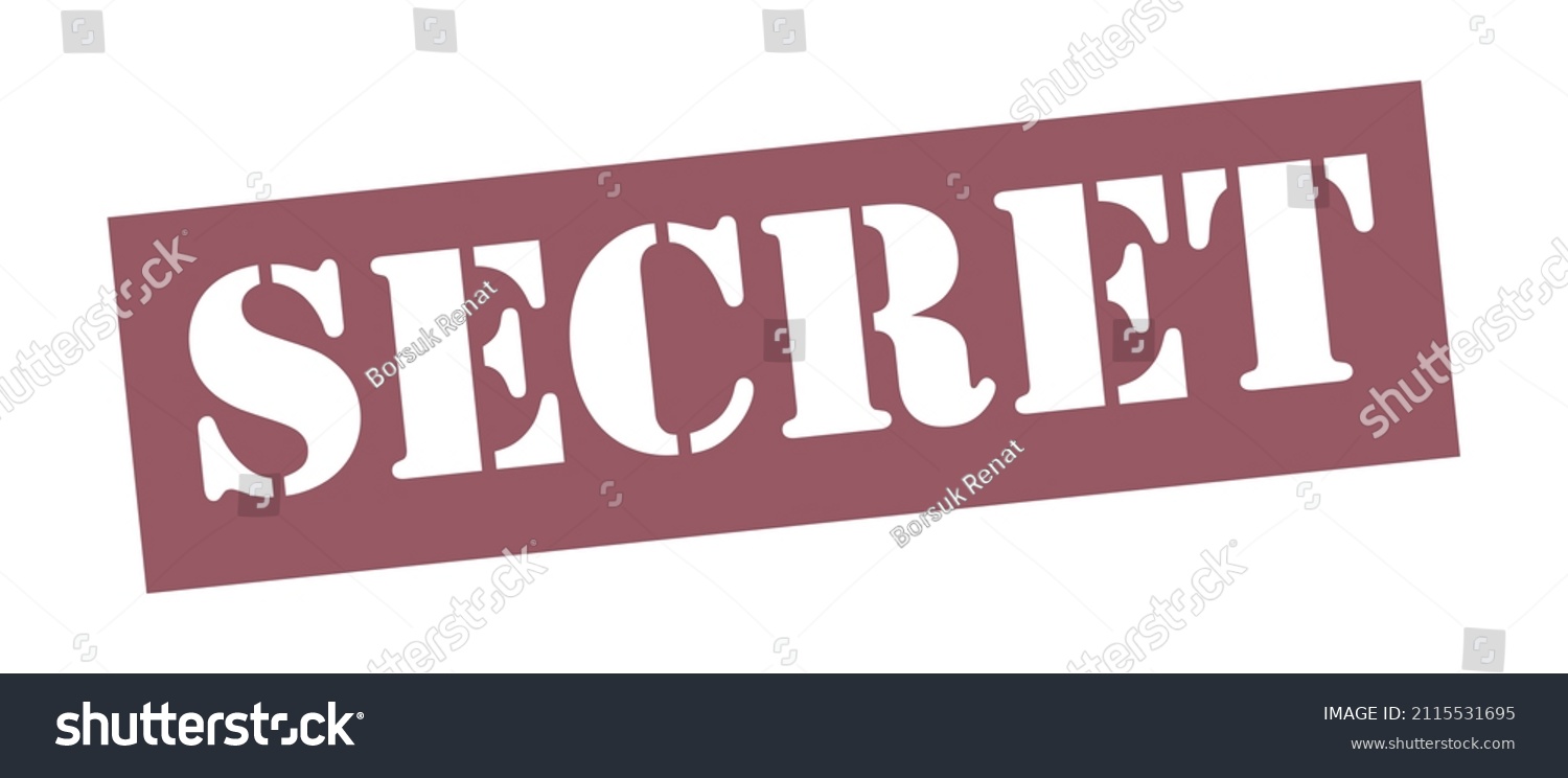 Secret Vector Stamp White Isolated Stock Vector (Royalty Free) 2115531695