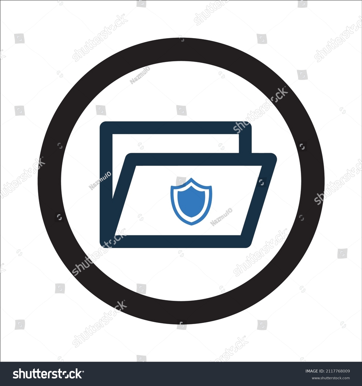 Secure Archive Box Folder Icon Stock Vector (Royalty Free) 2117768009