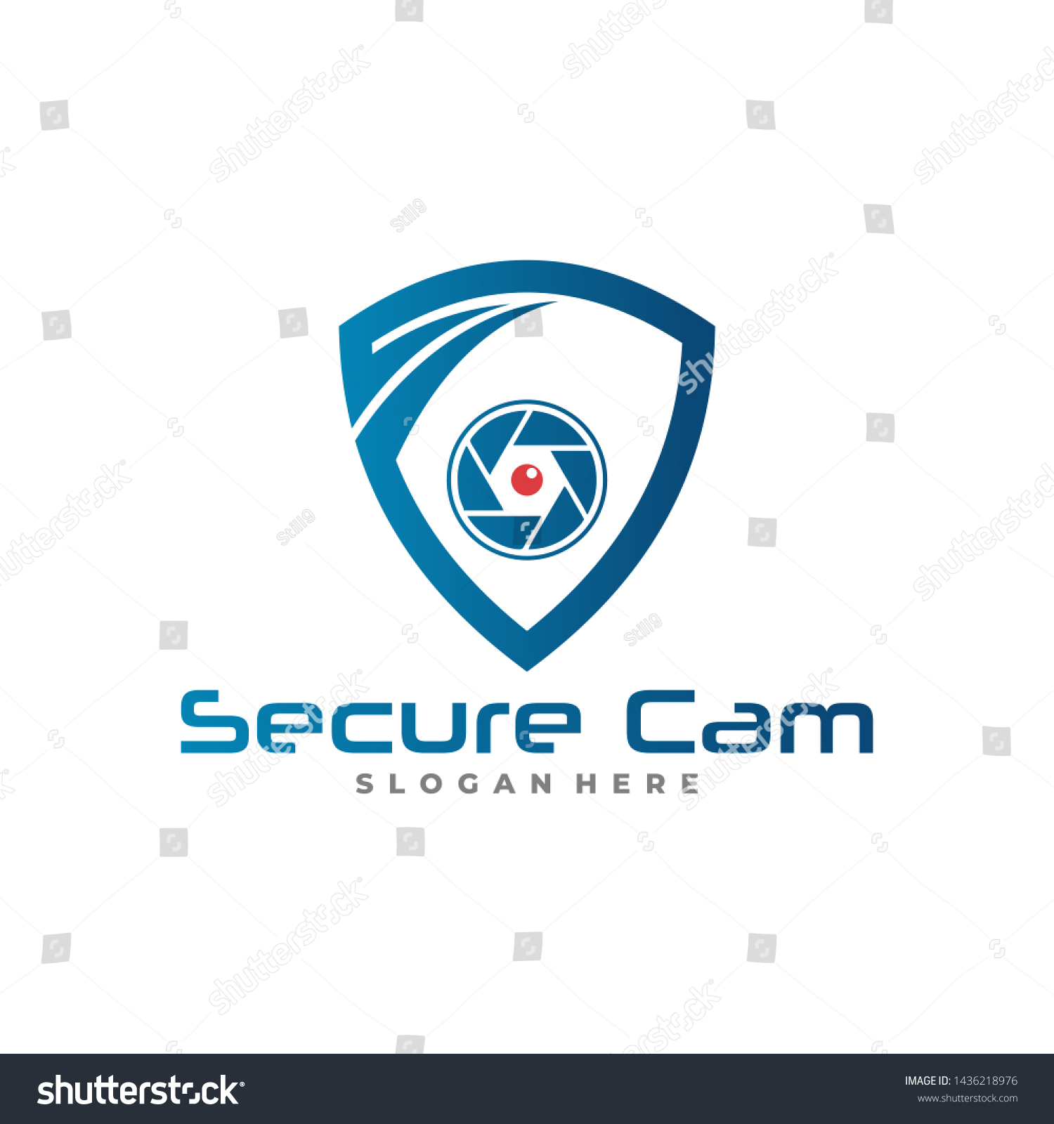 Secure Camera Cctv Logo Template Design Stock Vector (Royalty Free ...