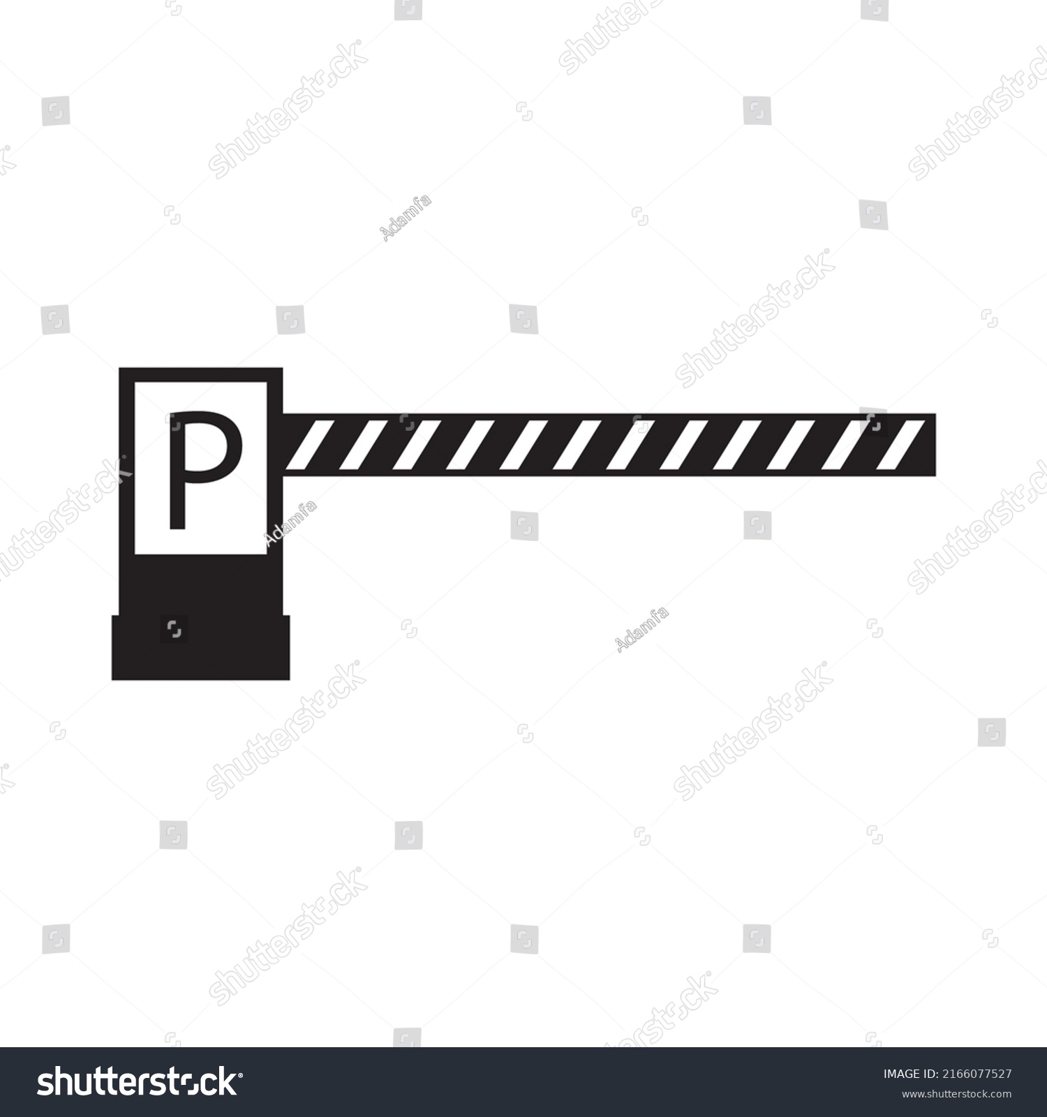 Secure Parking Gate Icon Logo Vector Stock Vector (Royalty Free ...