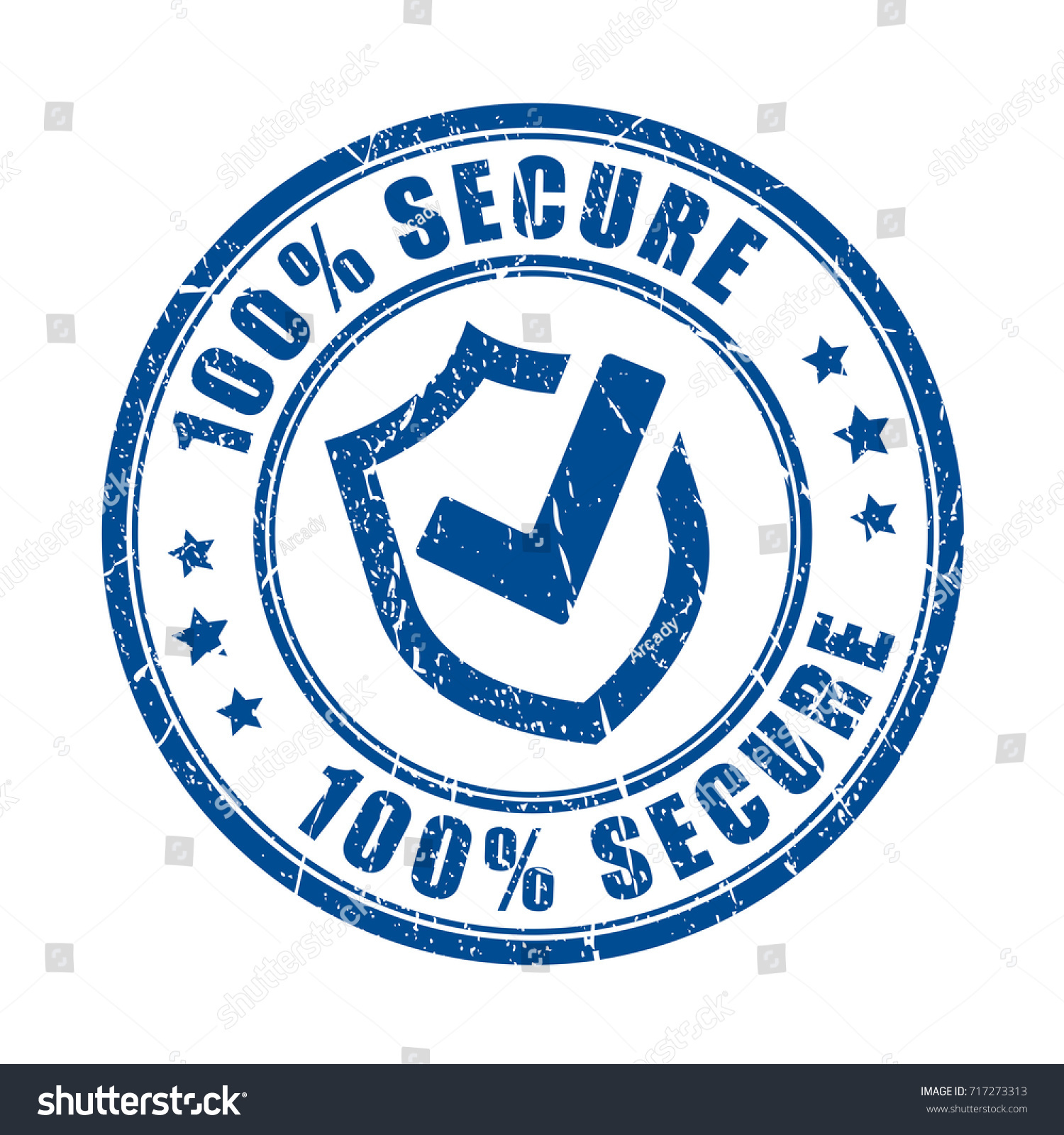 Secure Protection Vector Stamp On White Stock Vector (Royalty Free ...
