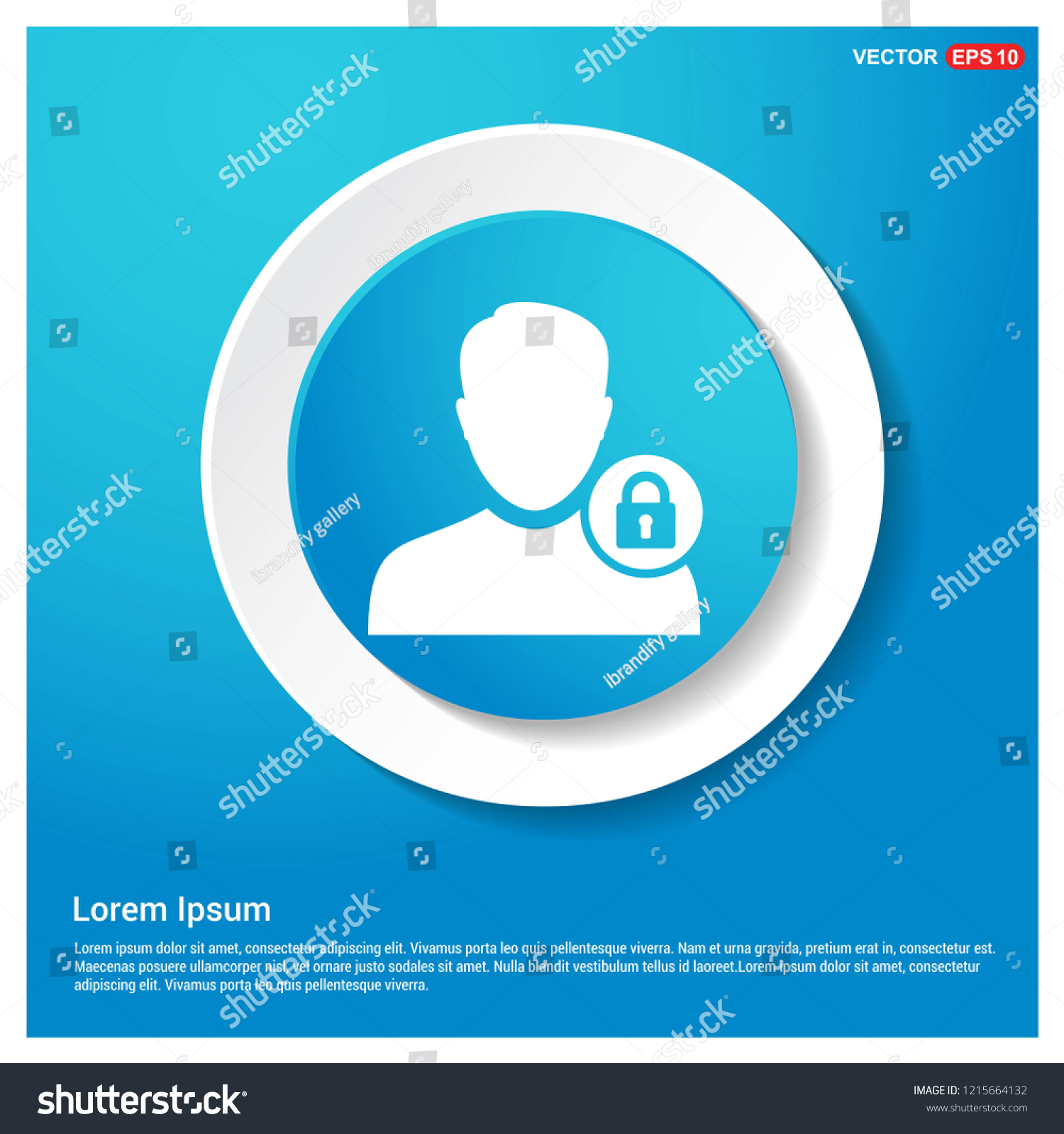 Secure User Icon Abstract Blue Web Stock Vector (Royalty Free) 1215664132