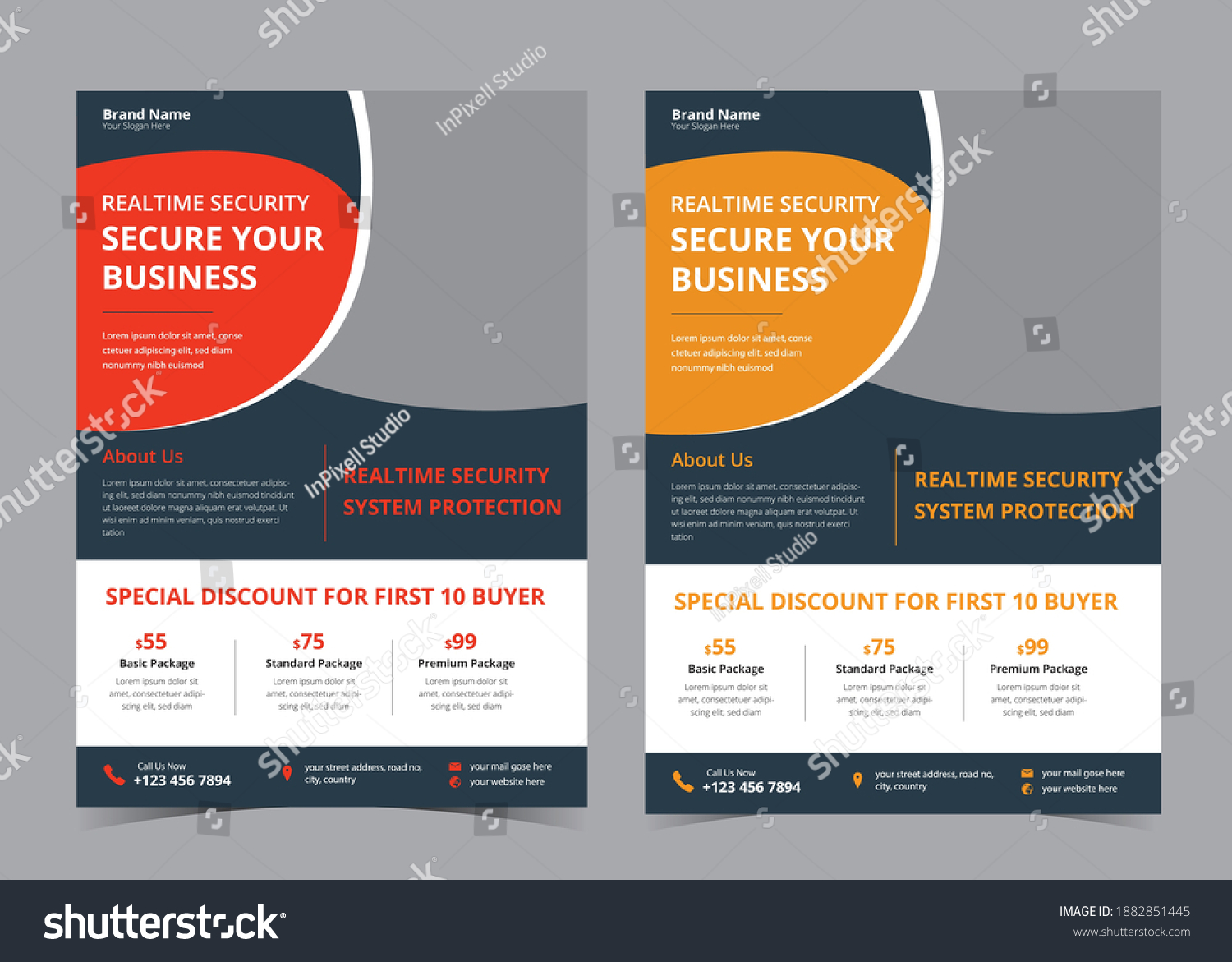 Secure Your Business Flyer Security Flyer Stock Vector (Royalty Free ...