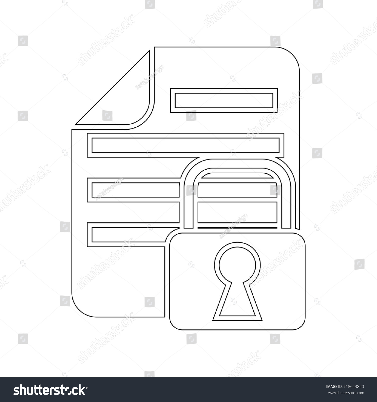 Secured File Icon Stock Vector (Royalty Free) 718623820 | Shutterstock