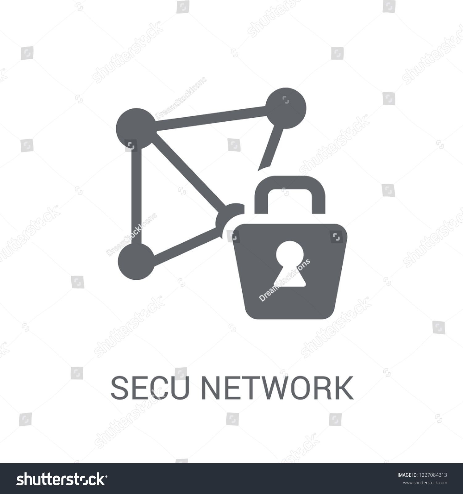 Secured Network Icon Trendy Secured Network Stock Vector (Royalty Free ...