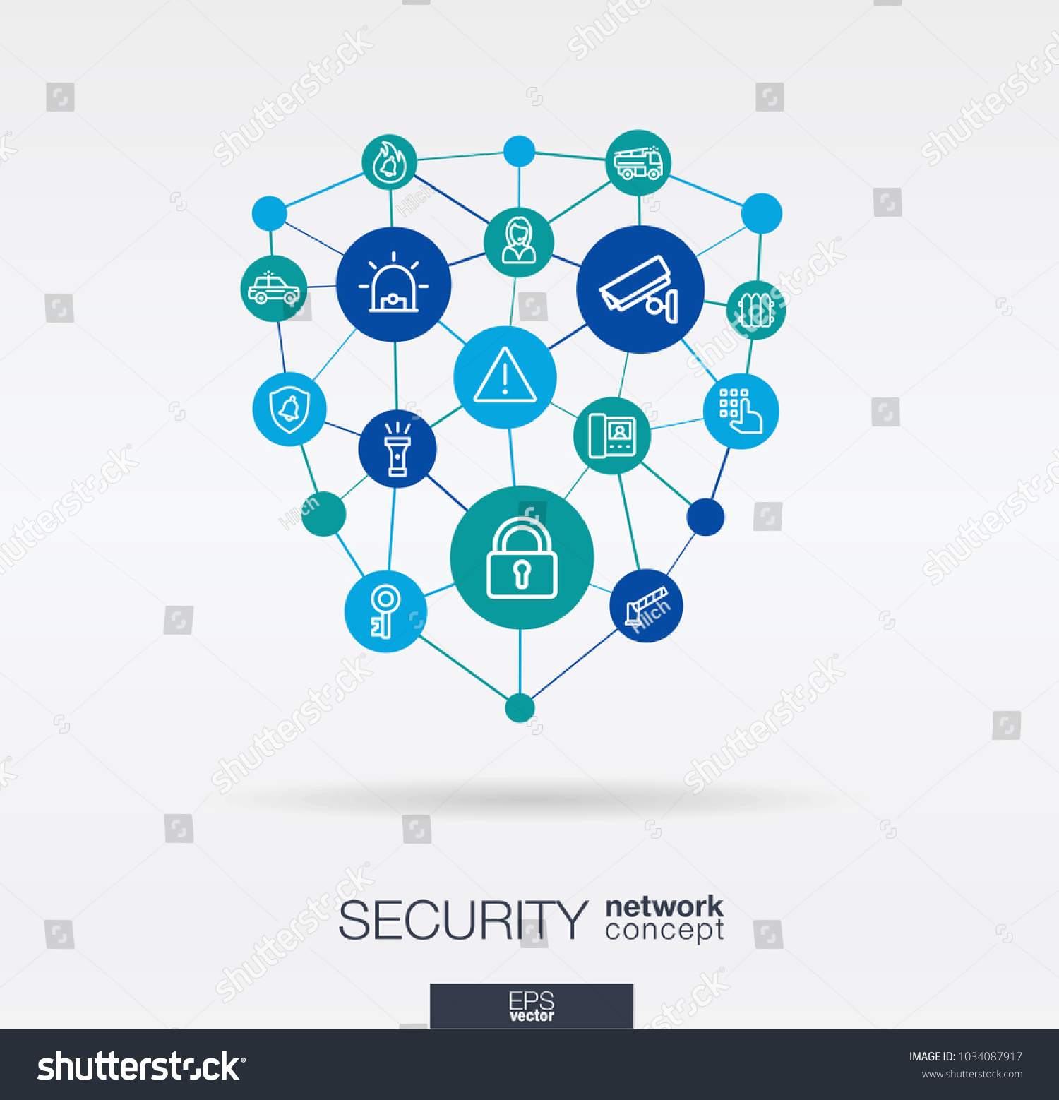 Security Access Control Integrated Thin Line Stock Vector (Royalty Free ...