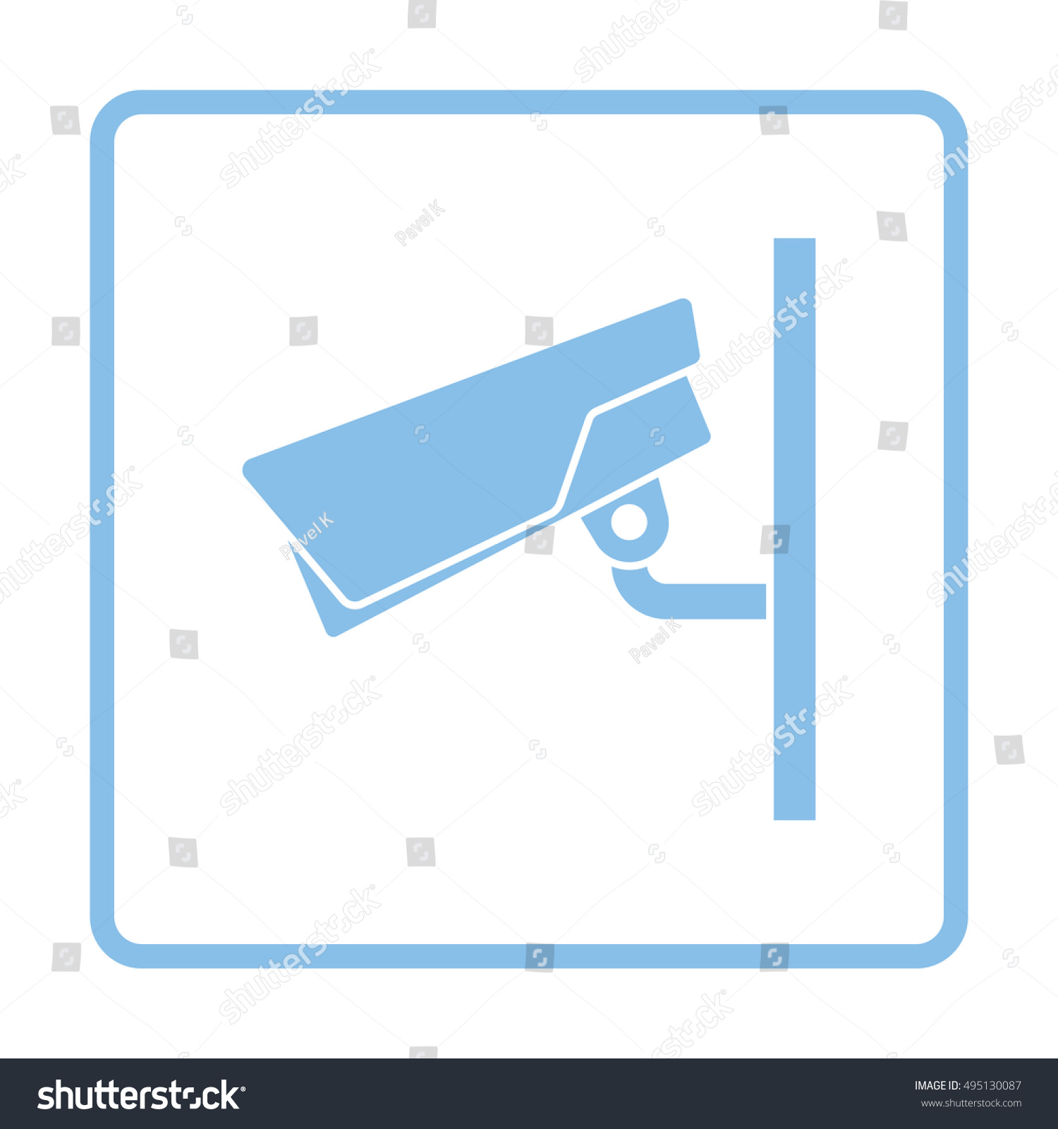 Security Camera Icon Blue Frame Design Stock Vector (Royalty Free ...