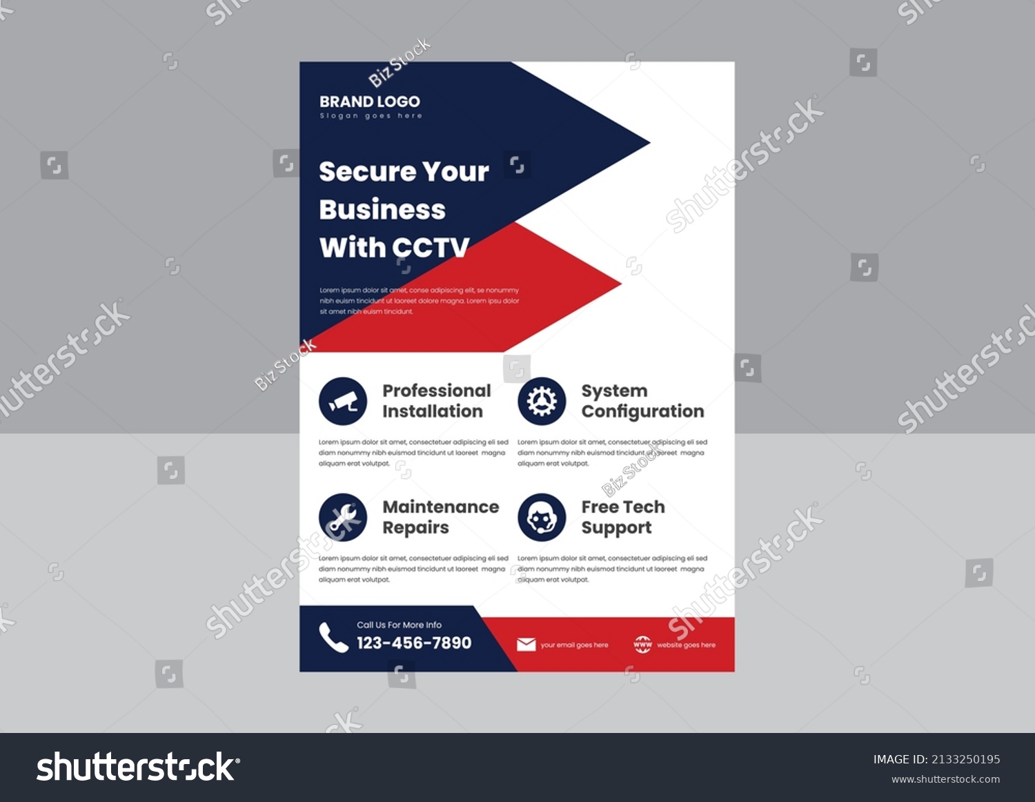 Security Camera Installation Flyer Design Realtime Stock Vector ...