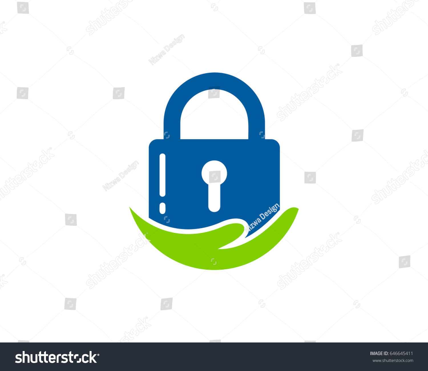 Security Care Lock Icon Logo Design Stock Vector (Royalty Free) 646645411