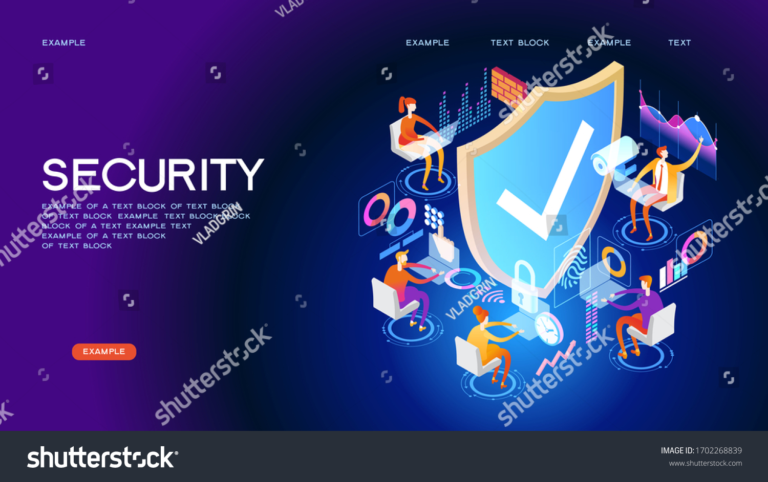 Security Control Concept Secure Infographic Concept Stock Vector ...