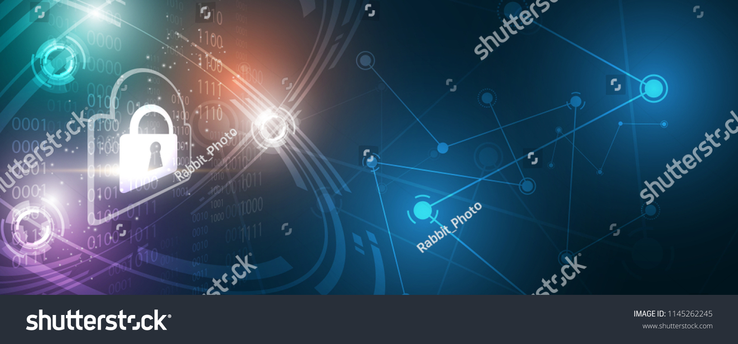 Security Cyber Digital Concept Abstract Technology Stock Vector ...