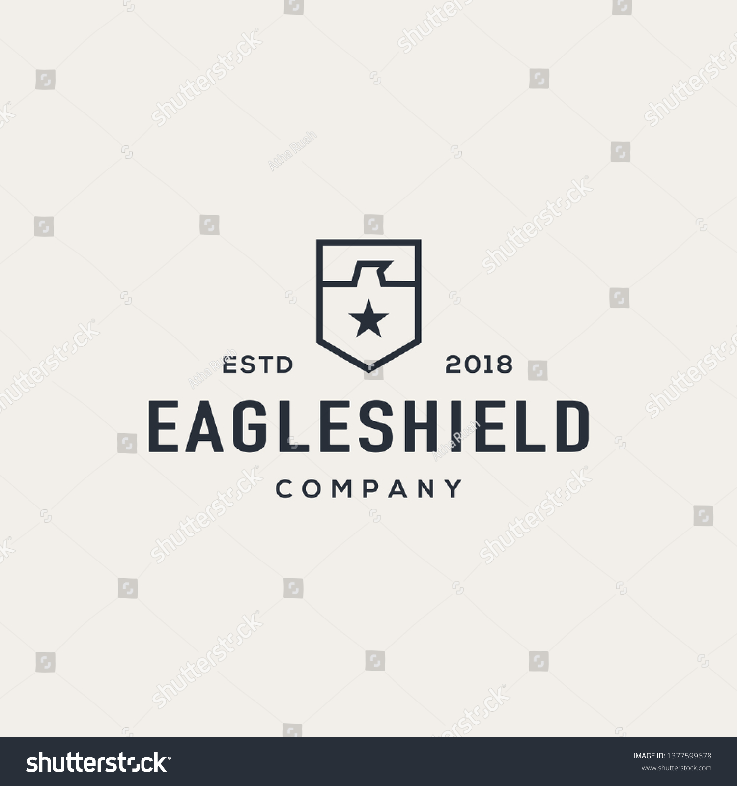 Security Eagle Shield Logo Design Universal: vector de stock (libre de ...