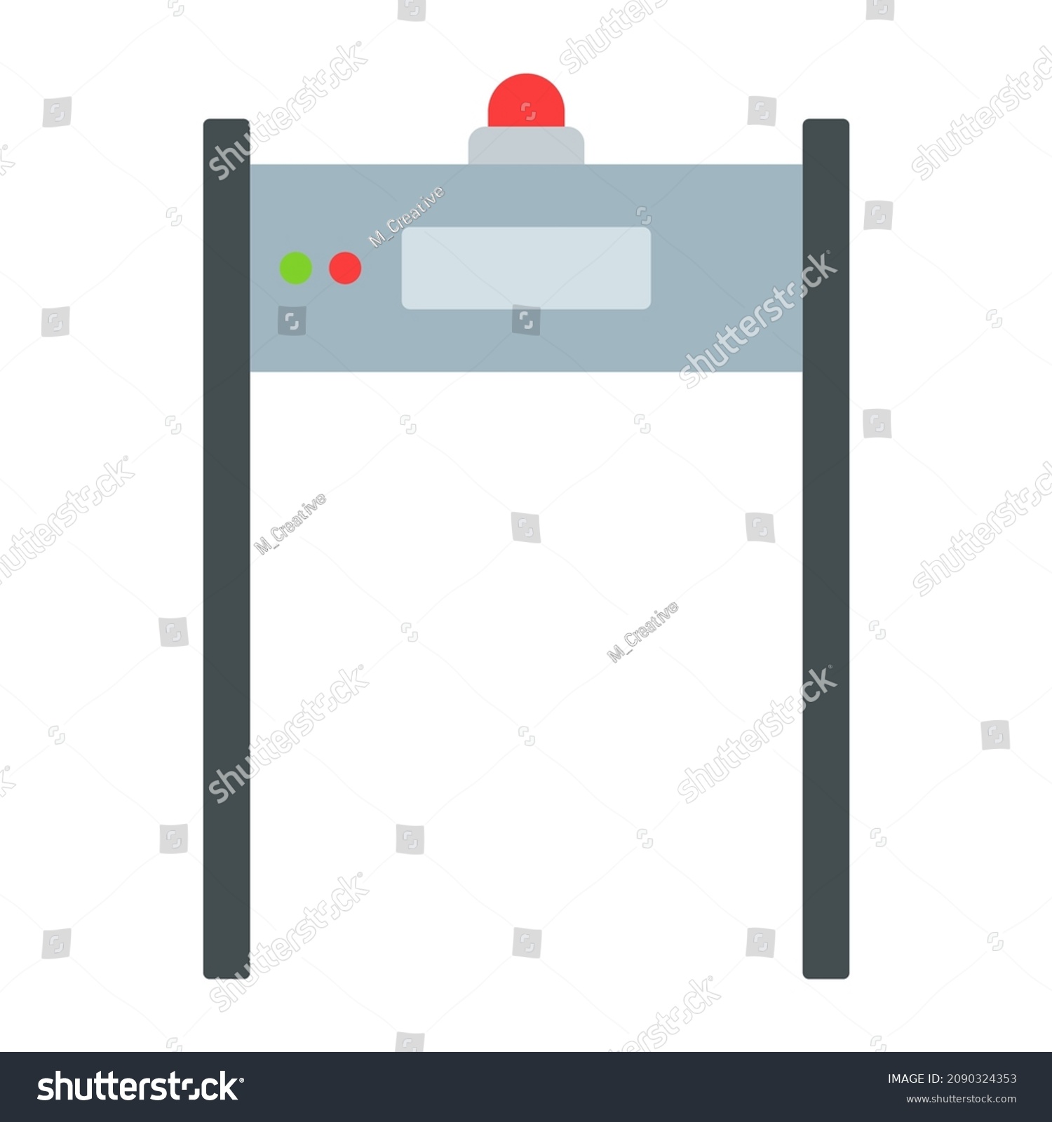 Security Gate Flat Clipart Vector Illustration Stock Vector (Royalty ...
