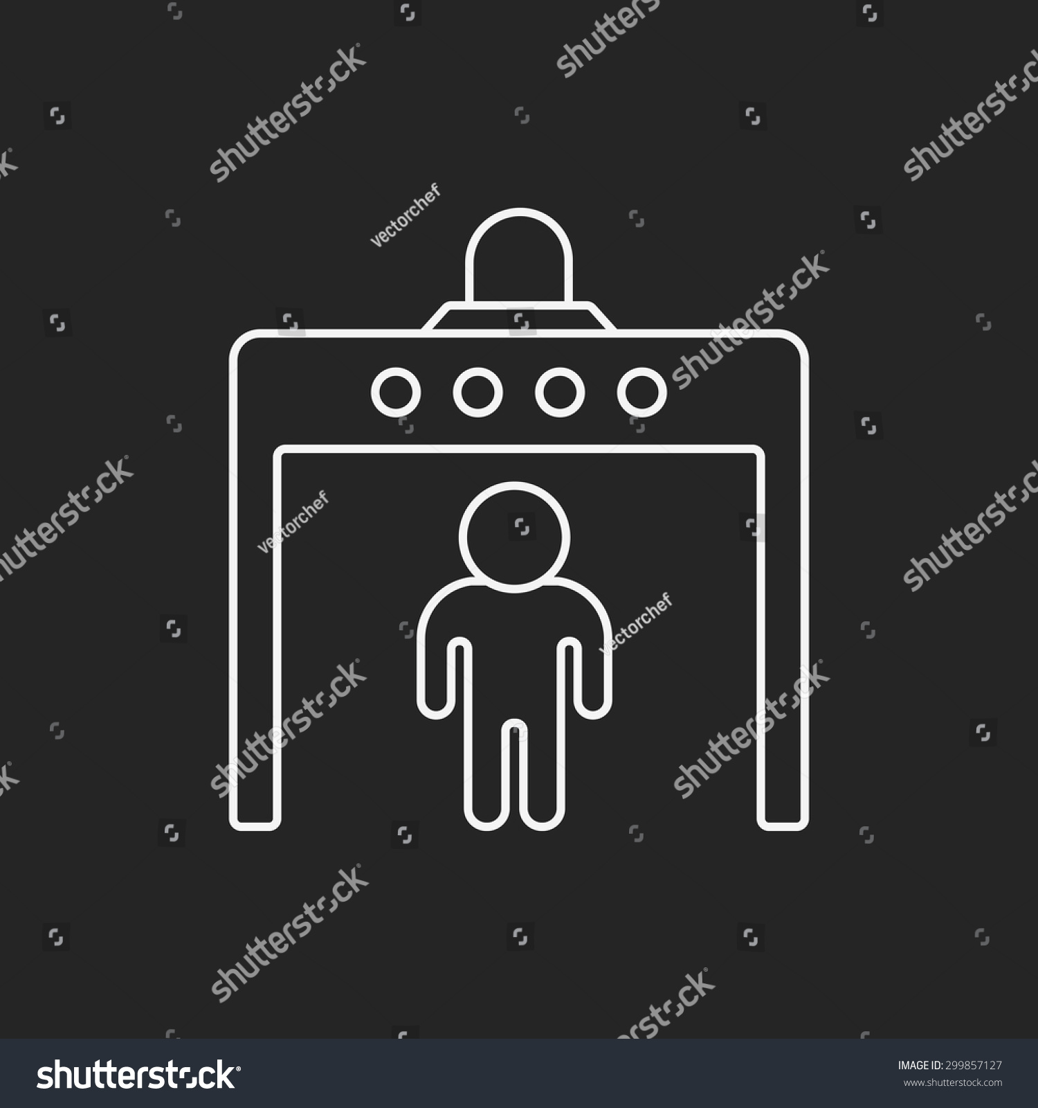 Security Gate Line Icon Stock Vector (Royalty Free) 299857127 ...