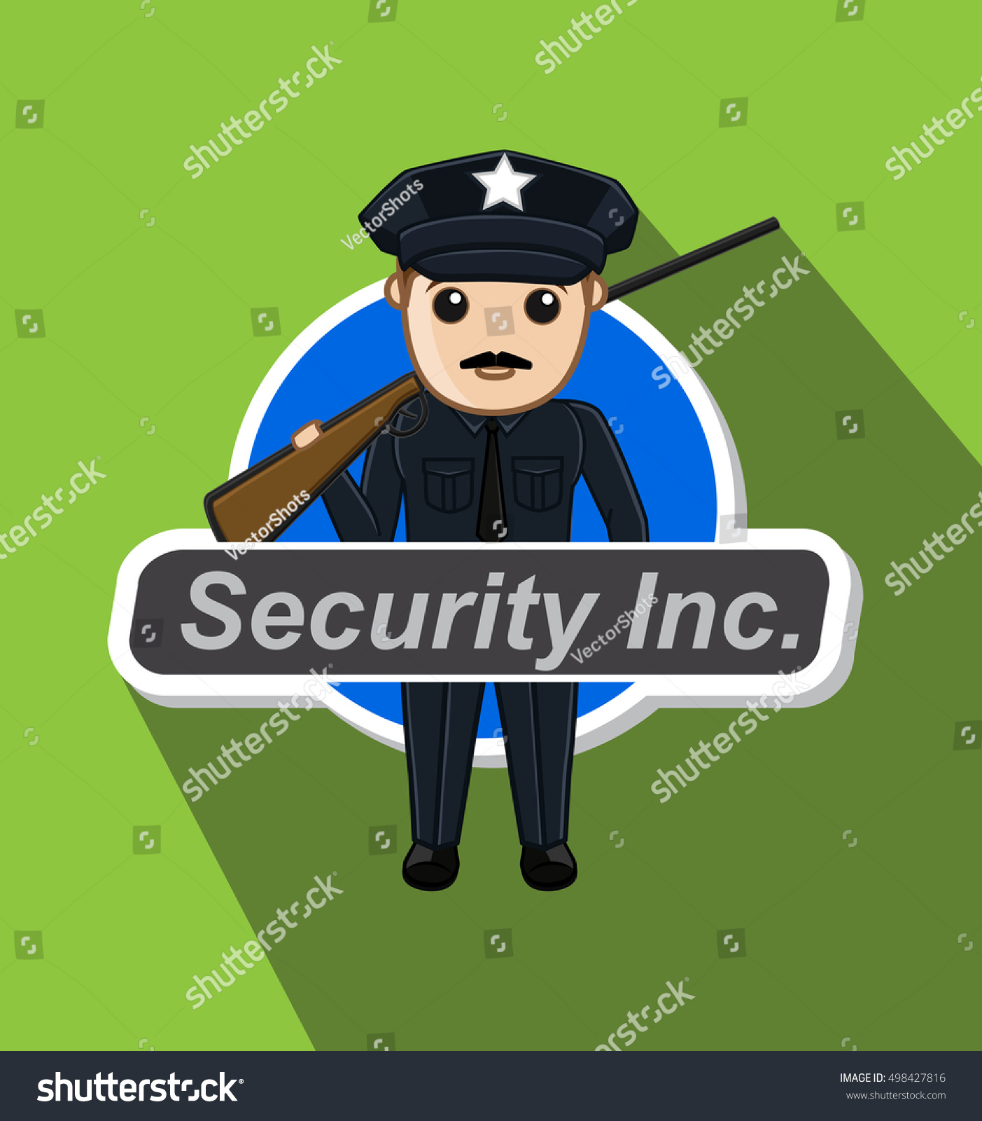 Security Guard Rifle Stock Vector (Royalty Free) 498427816