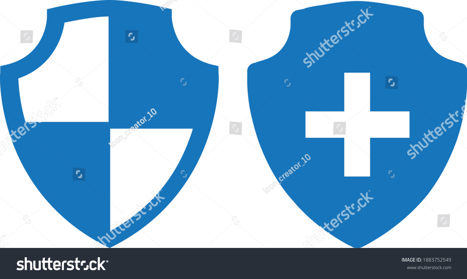 Security Icon Protection Icon Vector Blue Stock Vector (Royalty Free ...