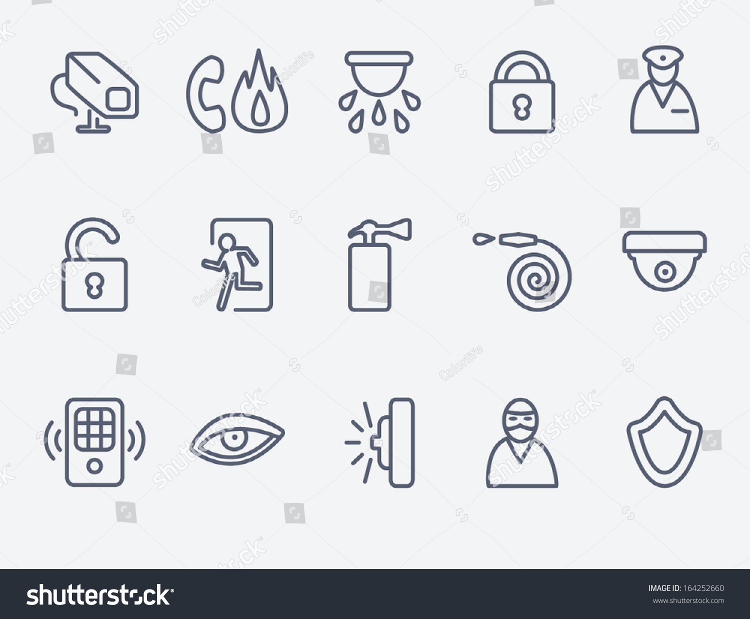 Security Icons Stock Vector (Royalty Free) 164252660 | Shutterstock