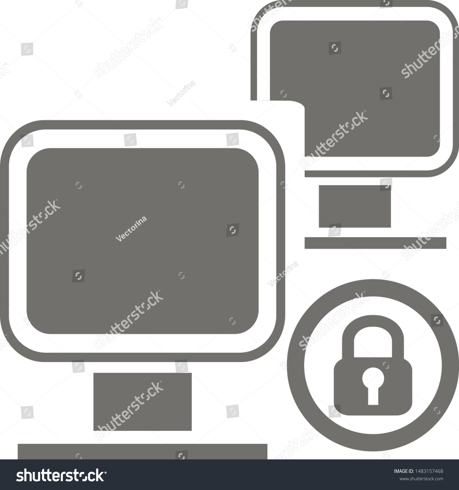 Security Icons Set Lock Network Vector Stock Vector (Royalty Free ...