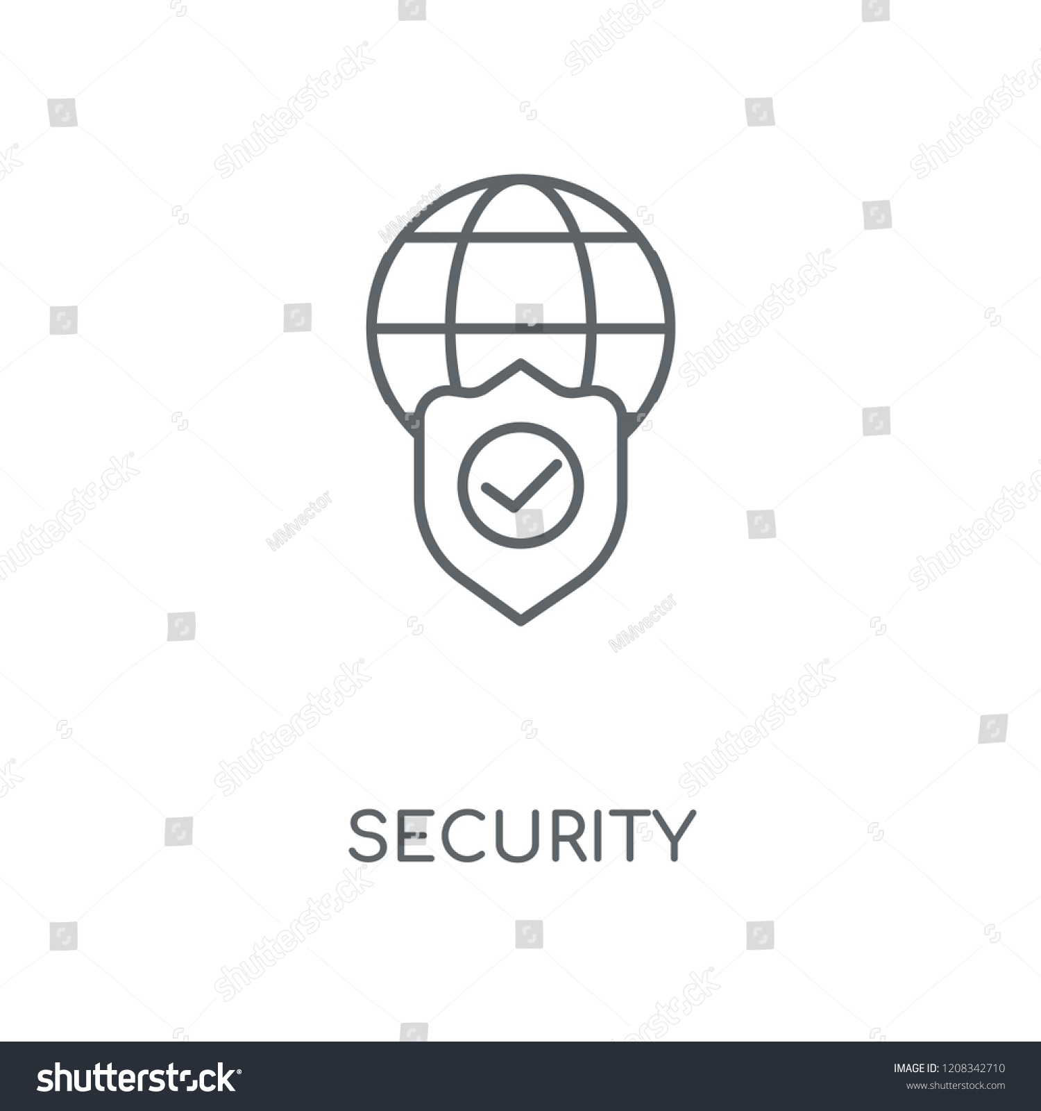 Security Linear Icon Security Concept Stroke Stock Vector (Royalty Free) 1208342710 | Shutterstock