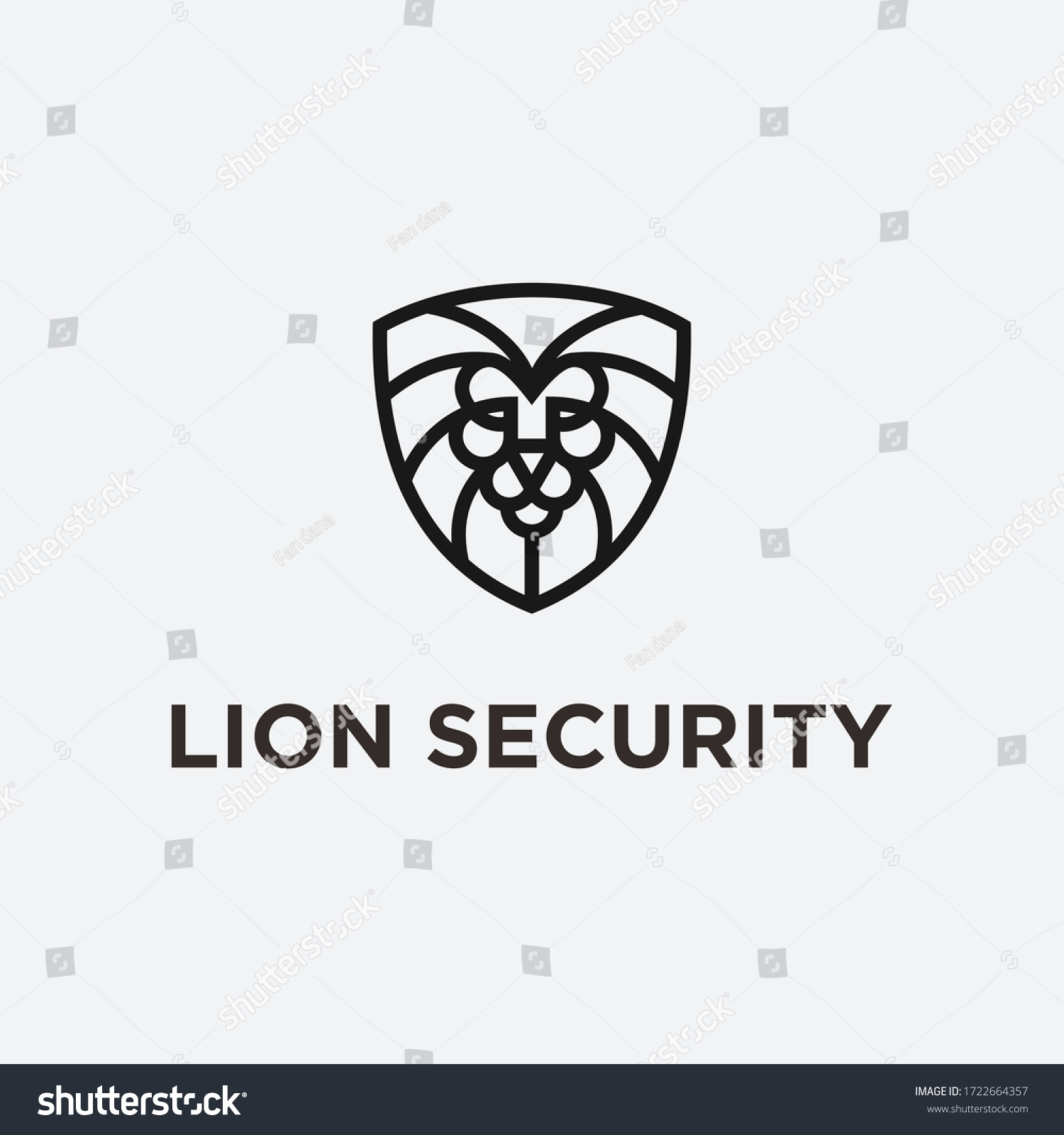 Security Lion Logo Lion Vector Stock Vector (Royalty Free) 1722664357 ...