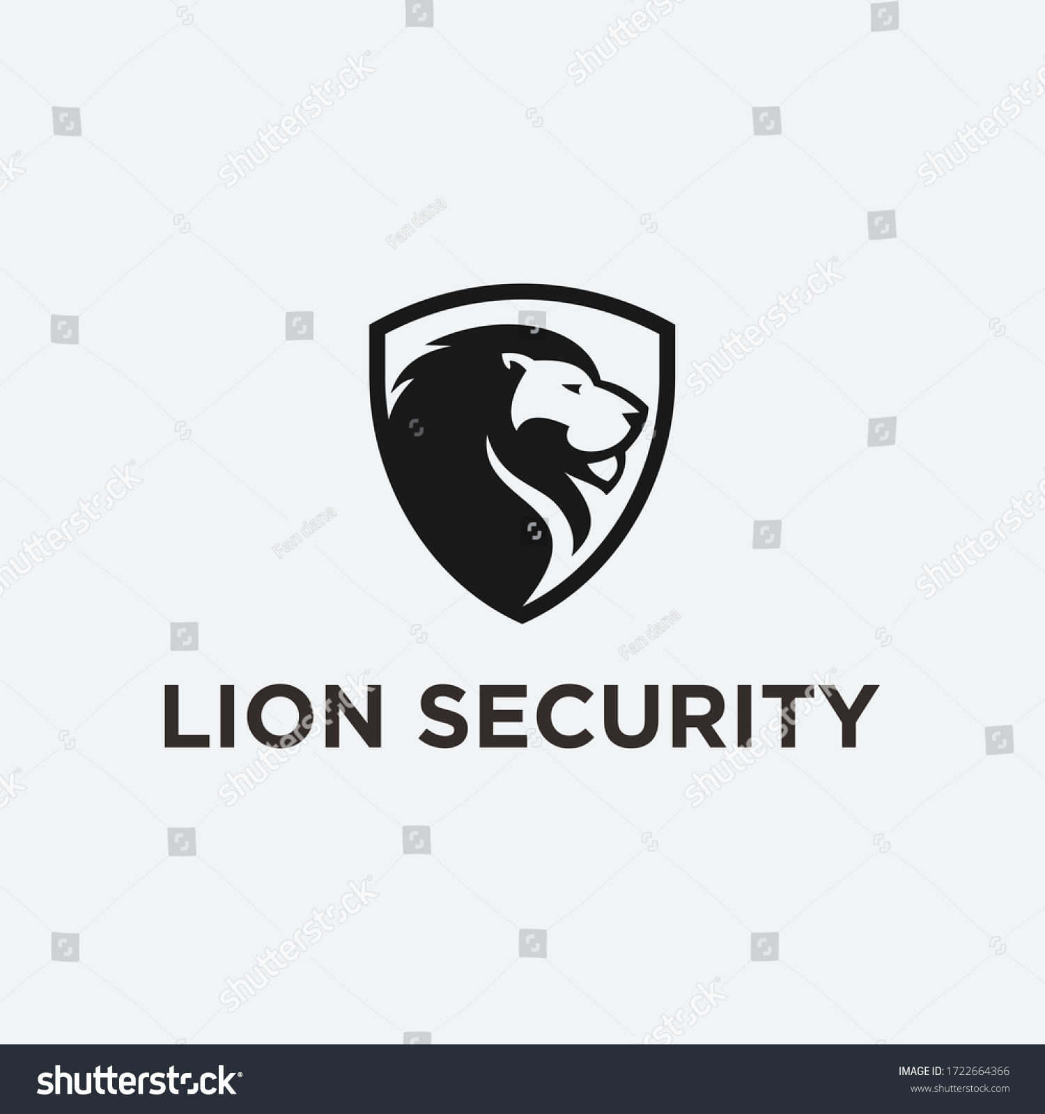 Security Lion Logo Lion Vector Stock Vector (Royalty Free) 1722664366