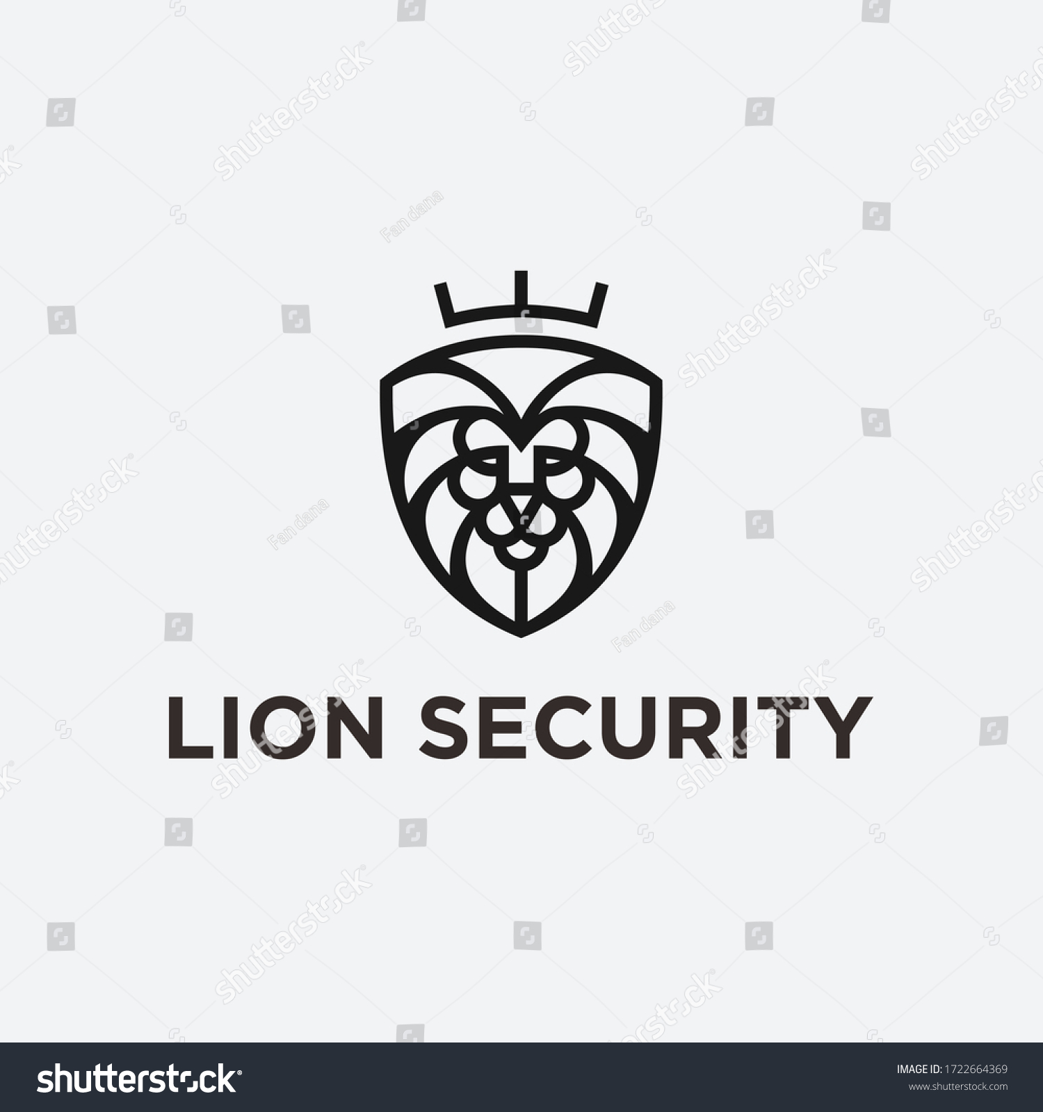 Security Lion Logo Lion Vector Stock Vector (Royalty Free) 1722664369