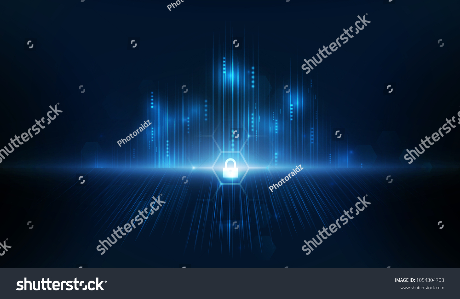 Security Network Background Sunrise Vector Illustration Stock Vector ...
