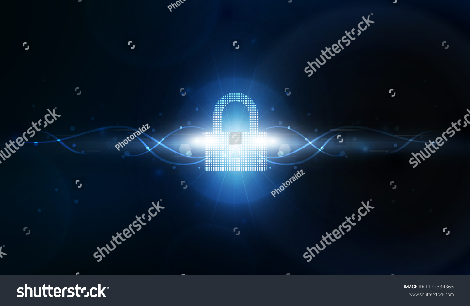 Security Network Background Sunrise Vector Illustration Stock Vector ...