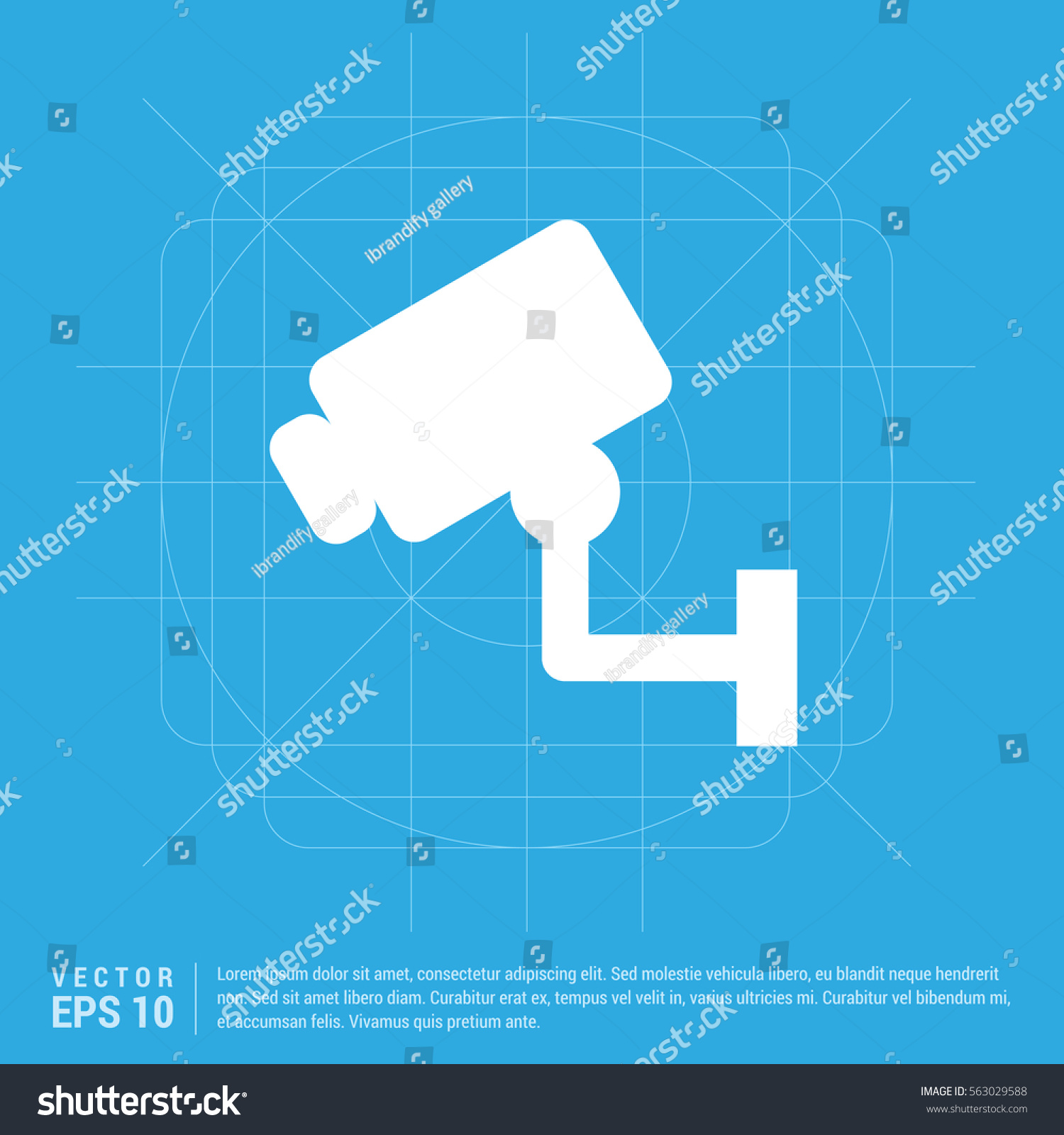 Security Surveillance Camera Icon Stock Vector (Royalty Free) 563029588 ...