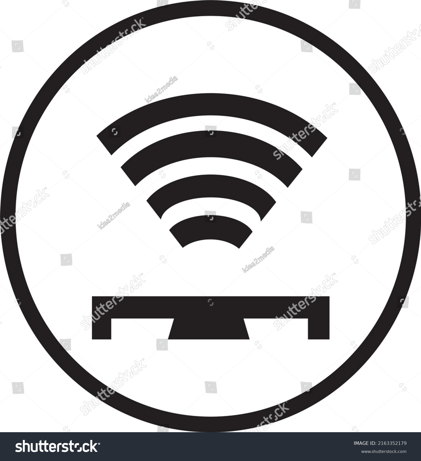 Security Sensor Icon Detector Vector Icon Stock Vector (Royalty Free ...