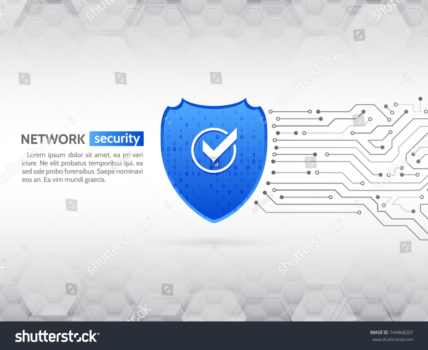 Security Shield Concept Internet Security Abstract Stock Vector ...