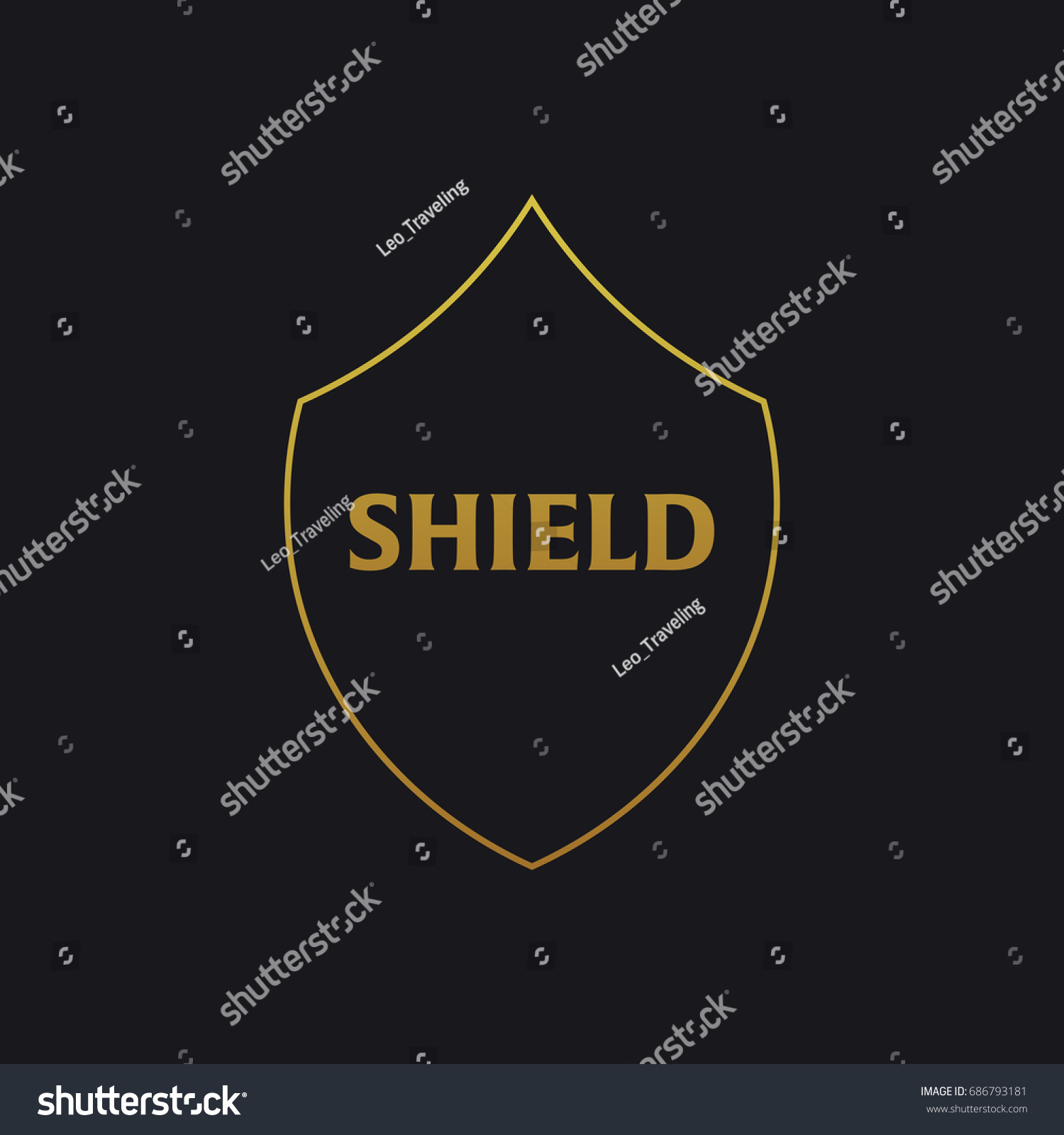 Security Shield Protect Emblem Vector Illustration Stock Vector ...