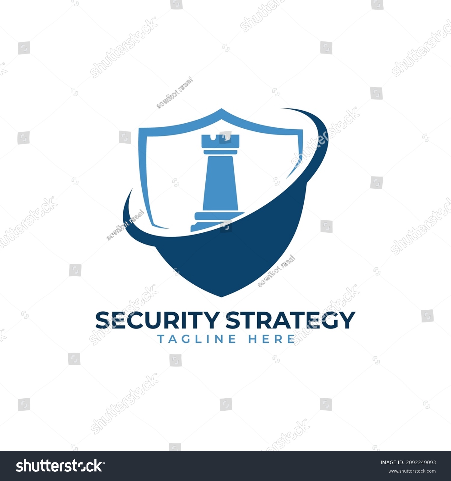 Security Strategy Logo Vector Icon Template Stock Vector (Royalty Free ...