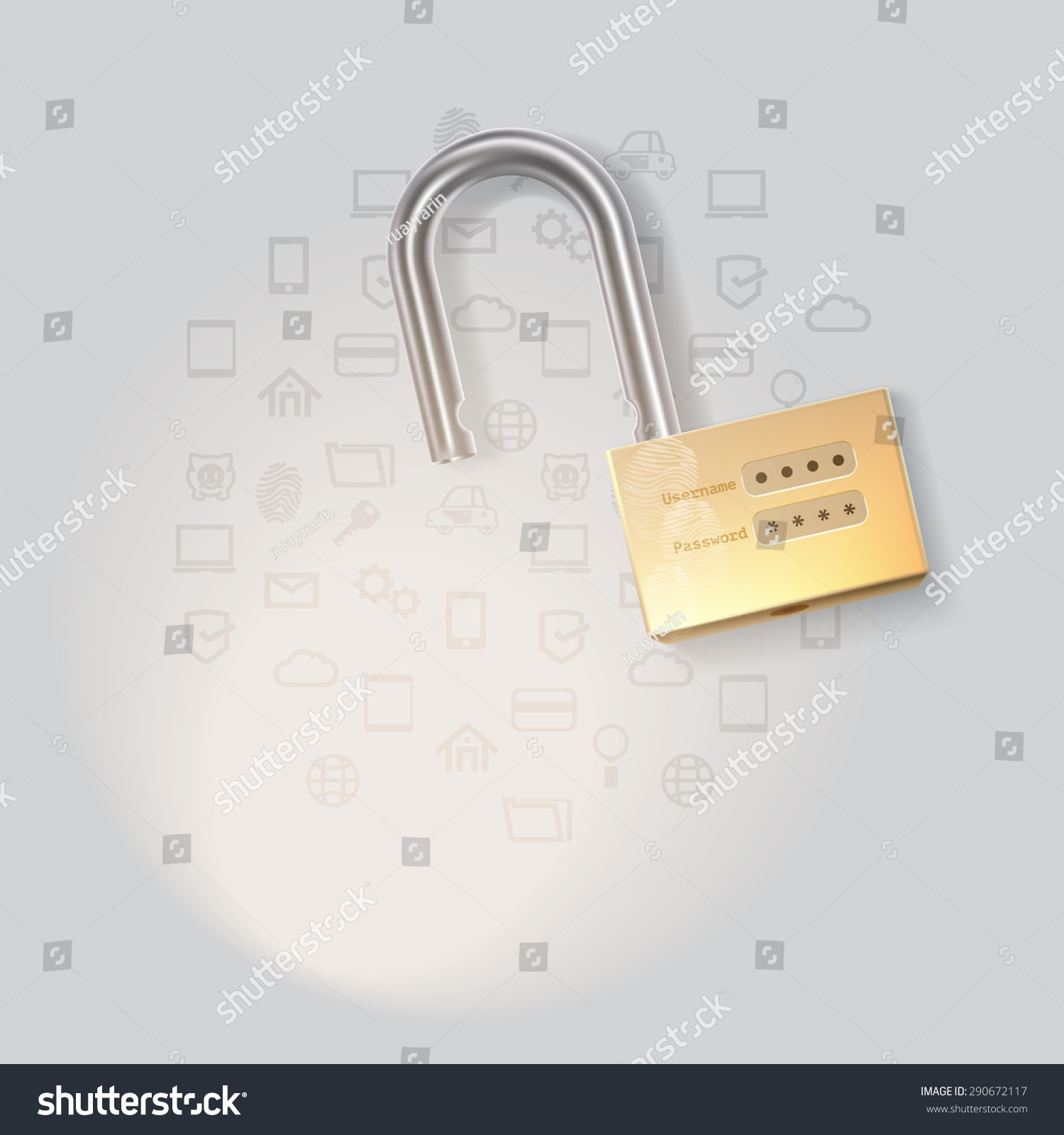 Security System Key Icons Background Vector Stock Vector (Royalty Free ...